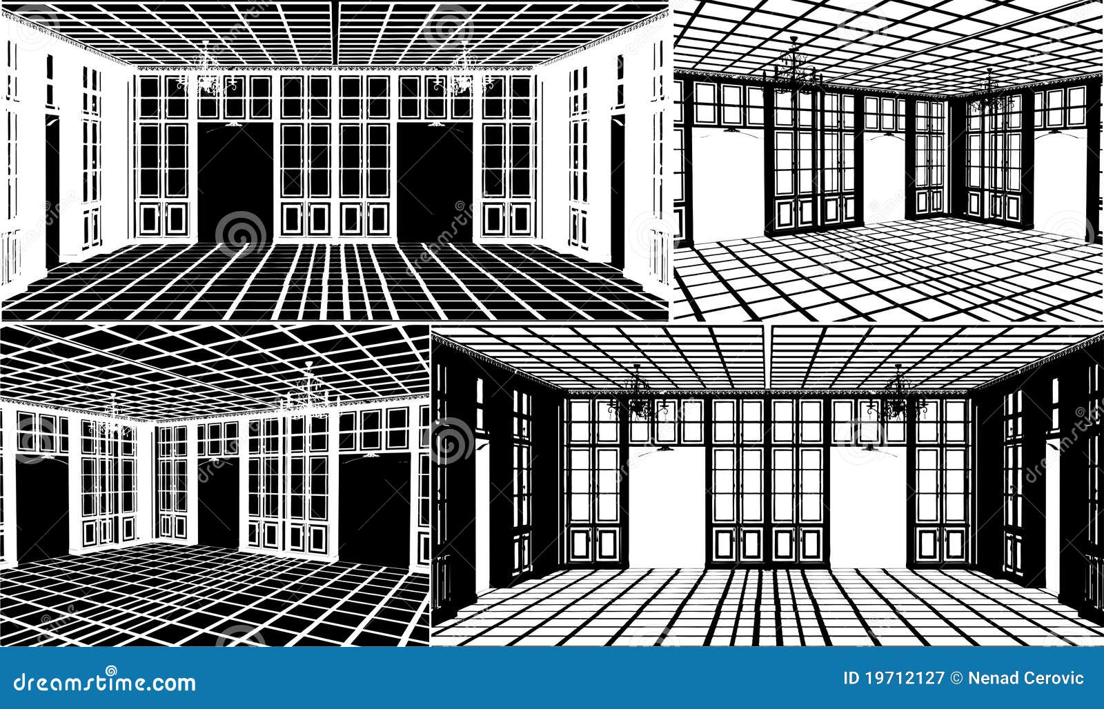 Antique Bookcase Full Of Old Books In Abandoned Mansion. Dark Wooden ...