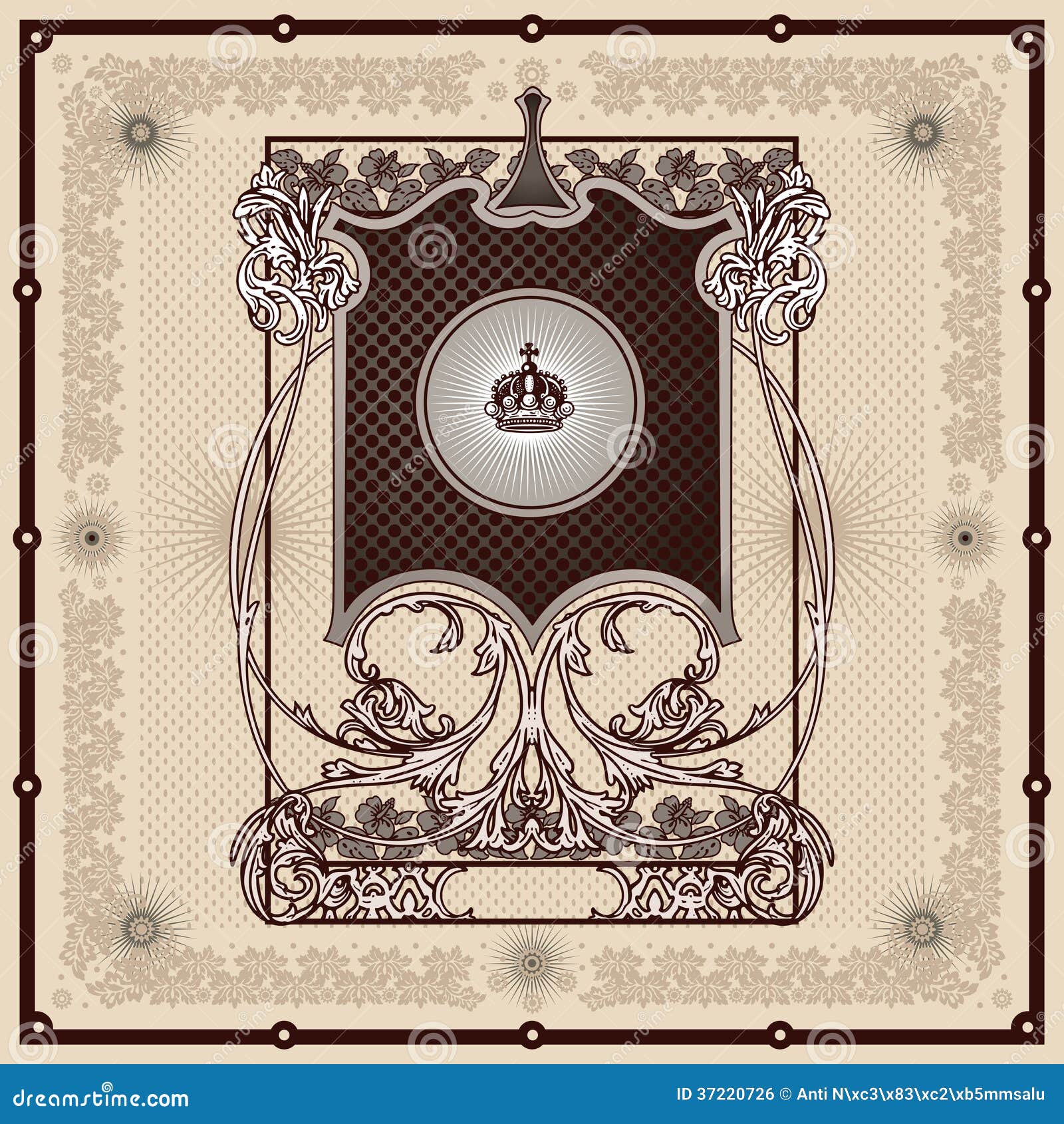 Antique border stock vector. Illustration of deco, modern - 37220726