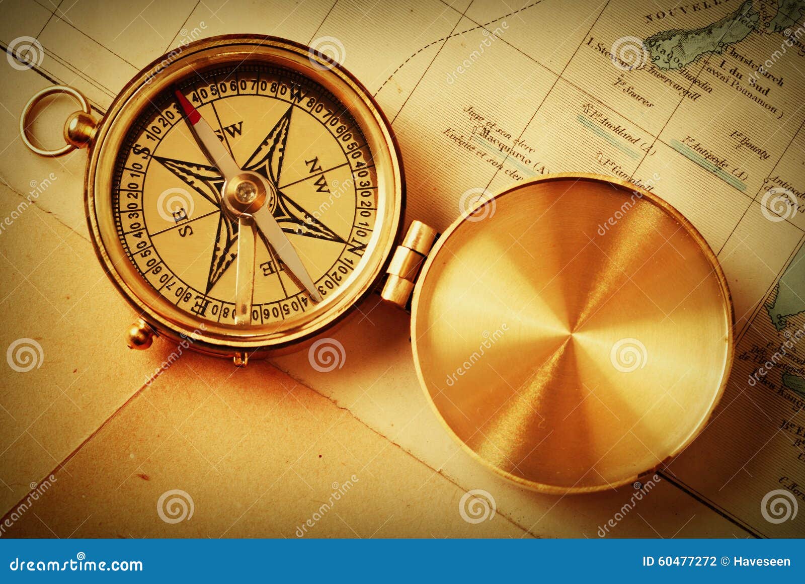 Compass Over The Map Stock Image | CartoonDealer.com #14876977