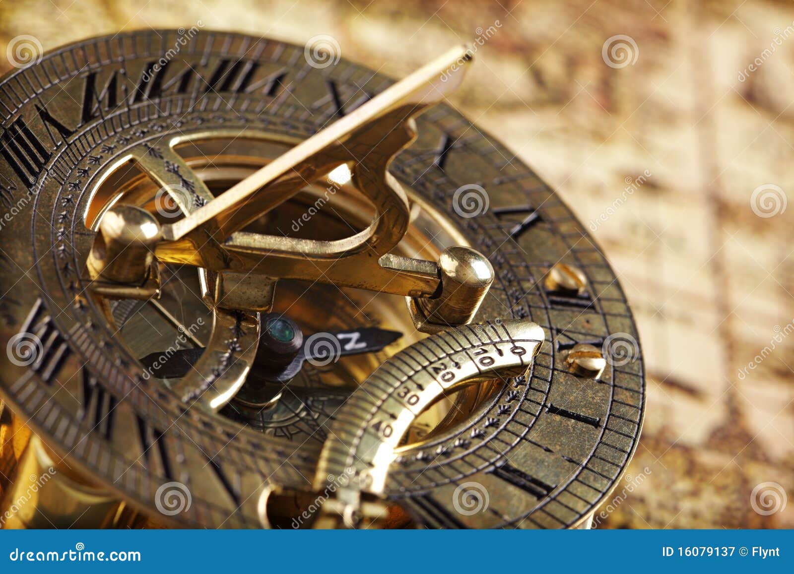 Old Compass Sundial. Stock Image | CartoonDealer.com #70393939