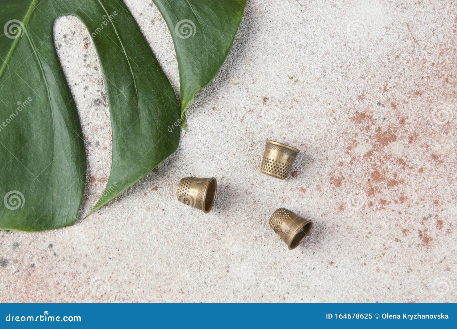 Antique brass thimbles stock image. Image of notions - 164678625