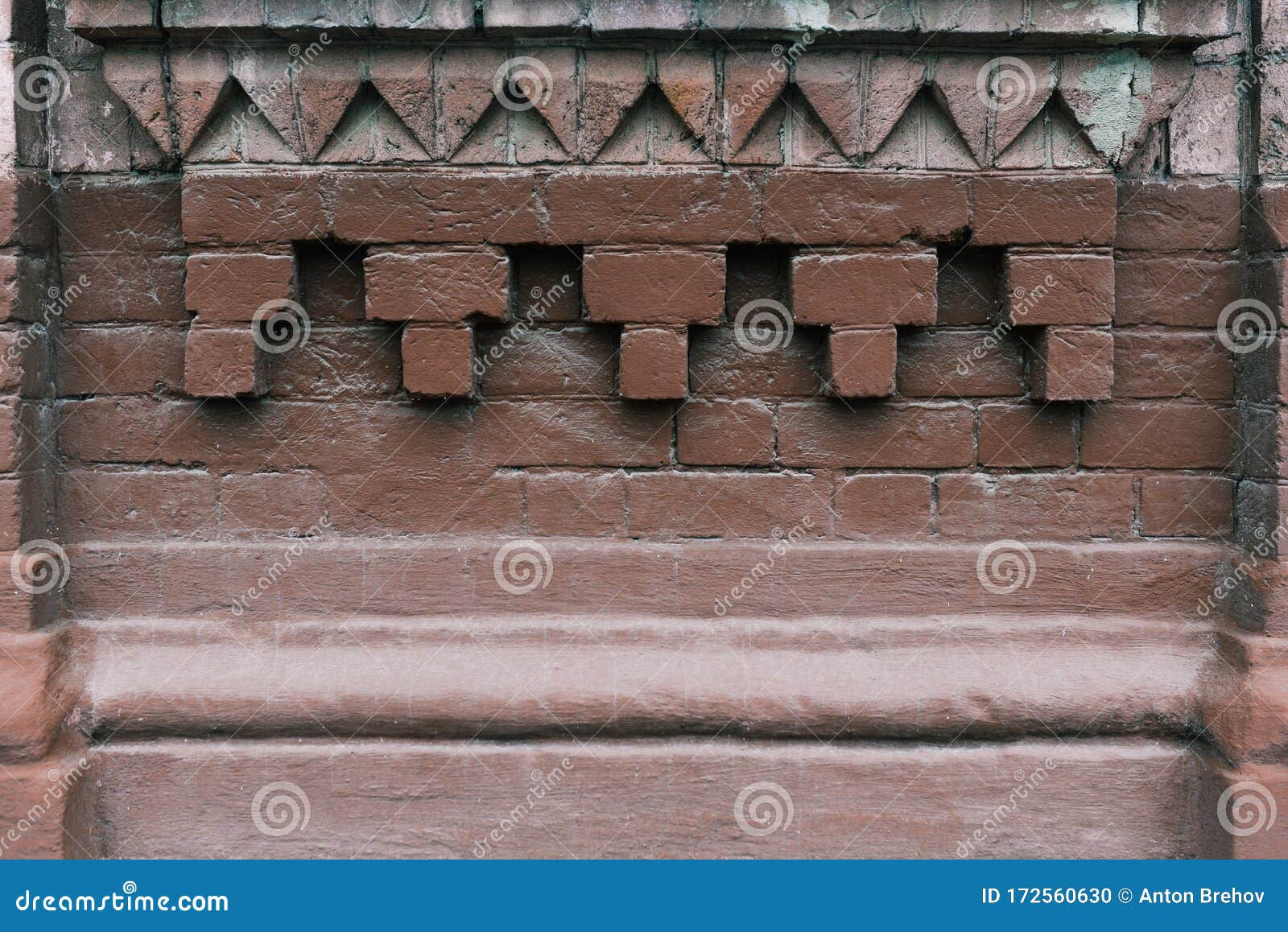 Antique Brickwork With A Pattern Royalty-Free Stock Photo ...