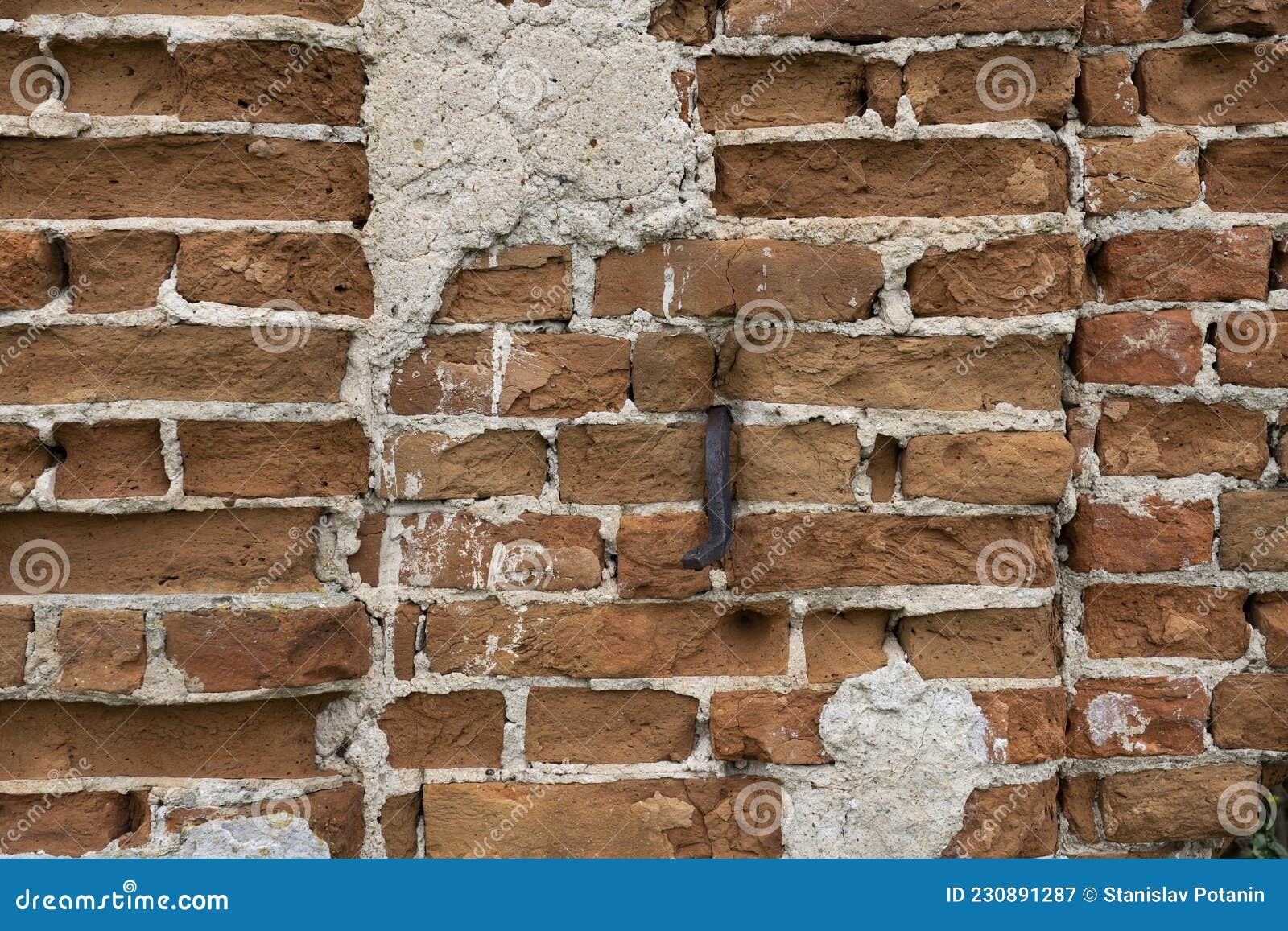 Antique Brickwork on the Walls of the House Stock Image - Image of ...