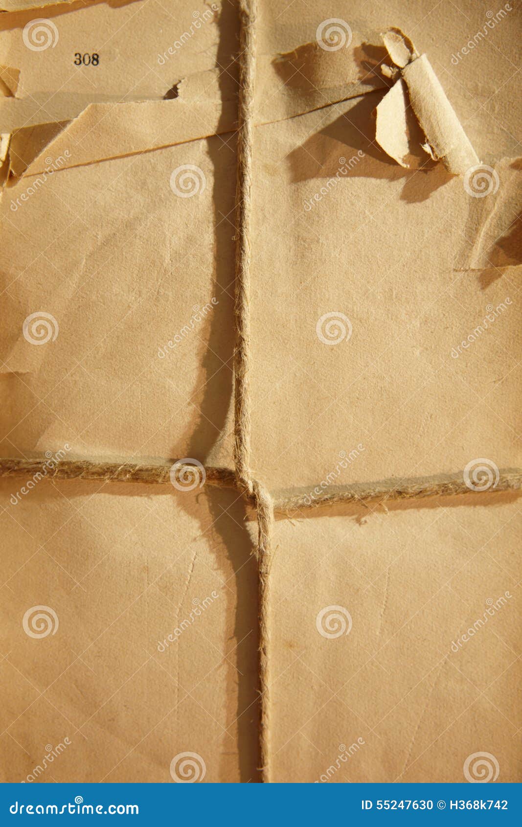 Antique Broken Packaging Wrapped with a String in Warm Tone Stock Photo ...