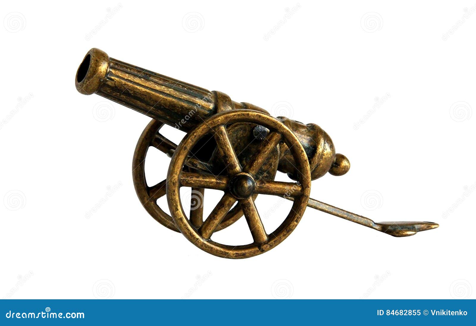 Antique Bronze Miniature Cannon Stock Image - Image of vintage, defense ...