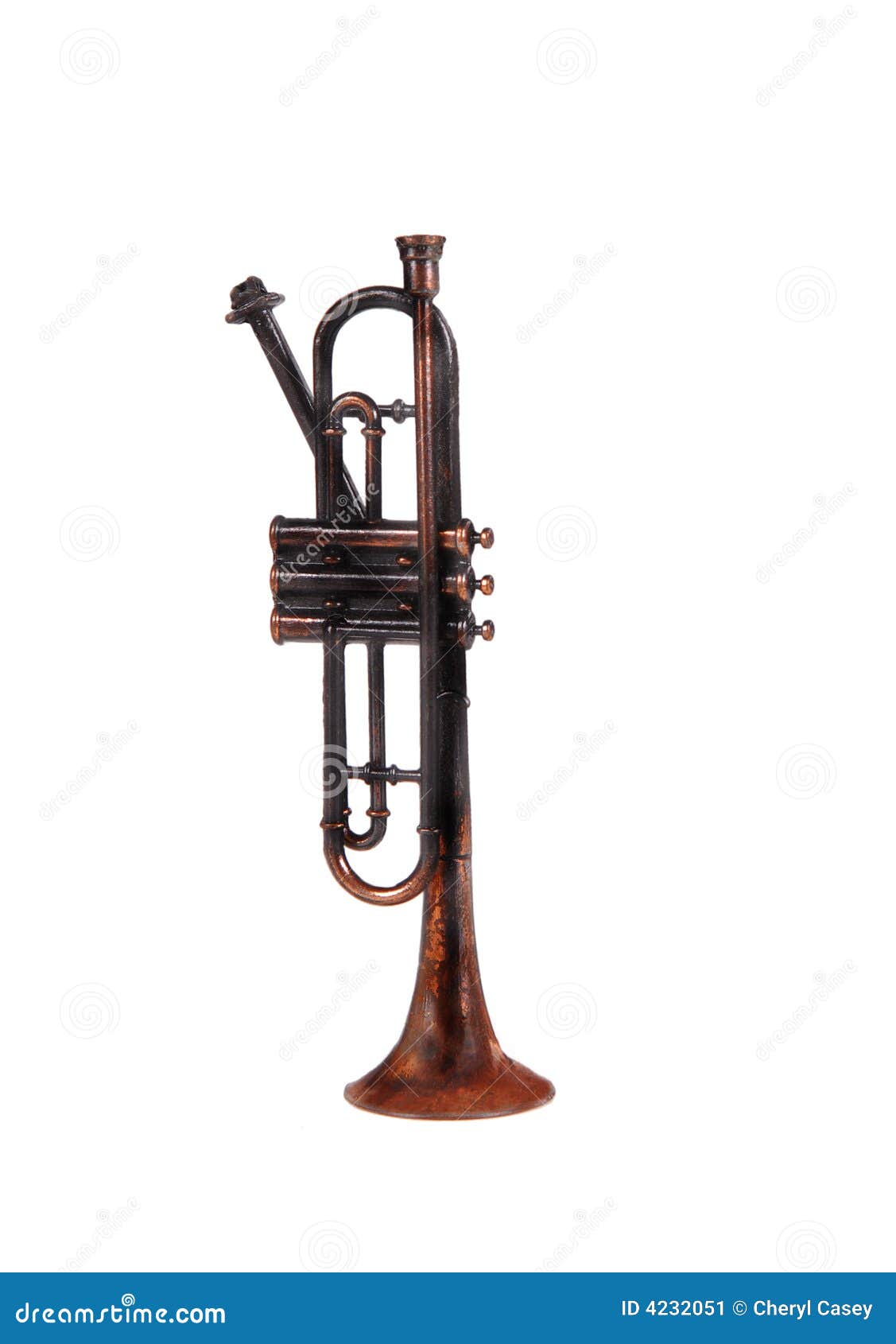 Antique Bugle stock image. Image of bugle, jazz, trumpet - 4232051