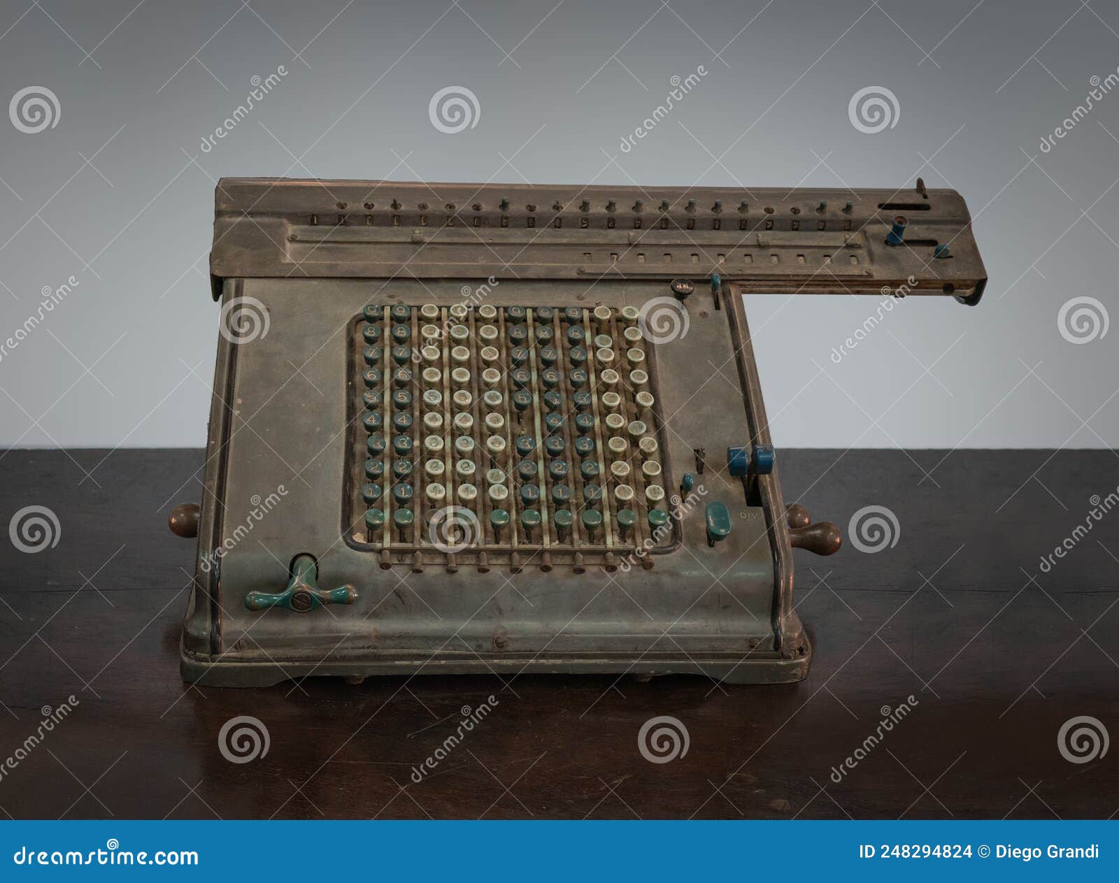 Antique Calculator Adding Machine Stock Photo - Image of instrument ...