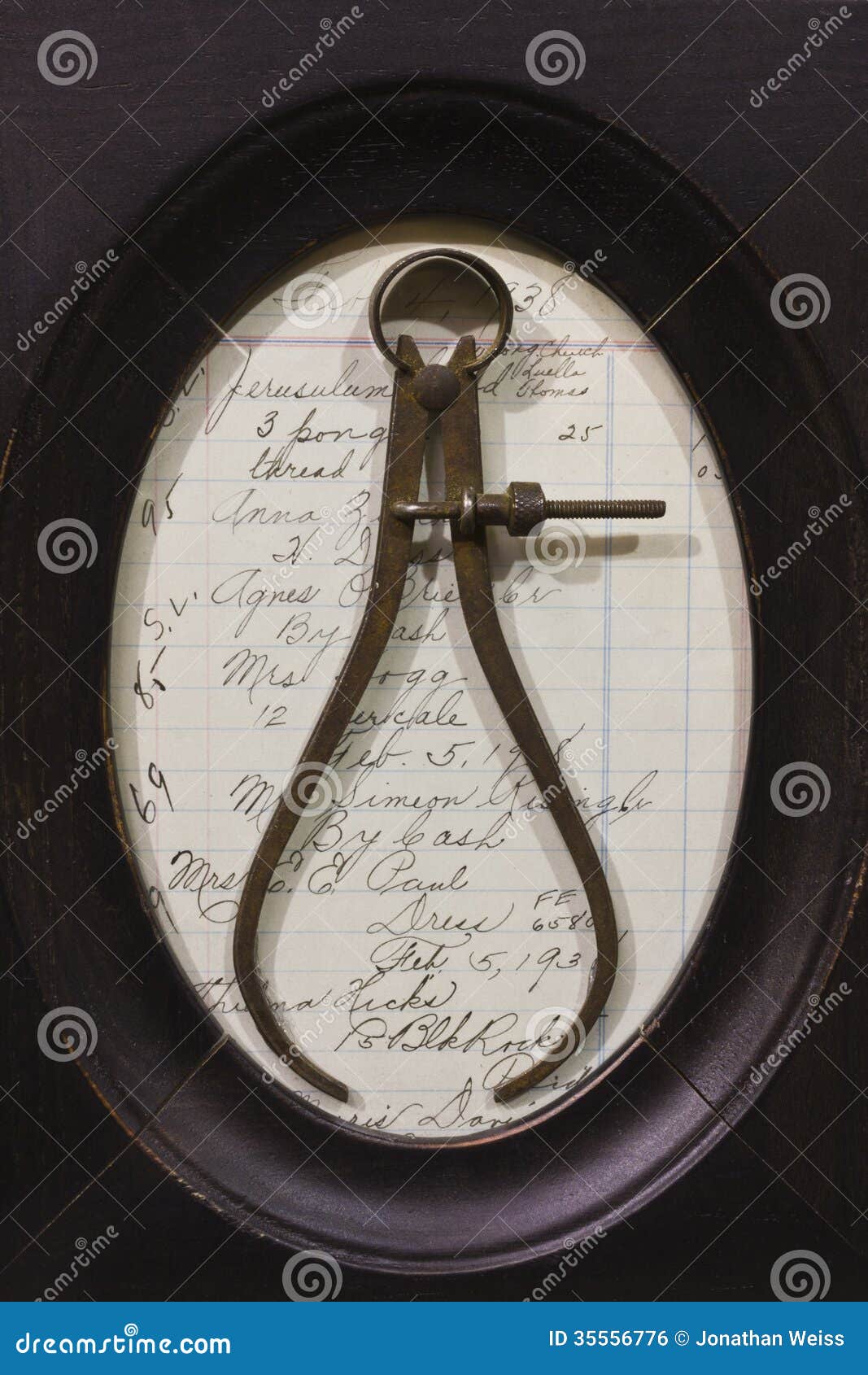 Antique Caliper Diameter Tool Stock Photo - Image of obsolete, maritime ...