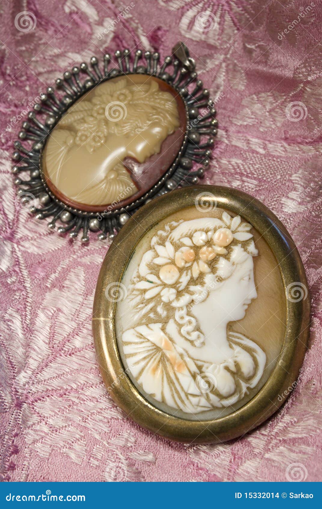 Antique cameos stock photo. Image of beauty, silk, jewel - 15332014