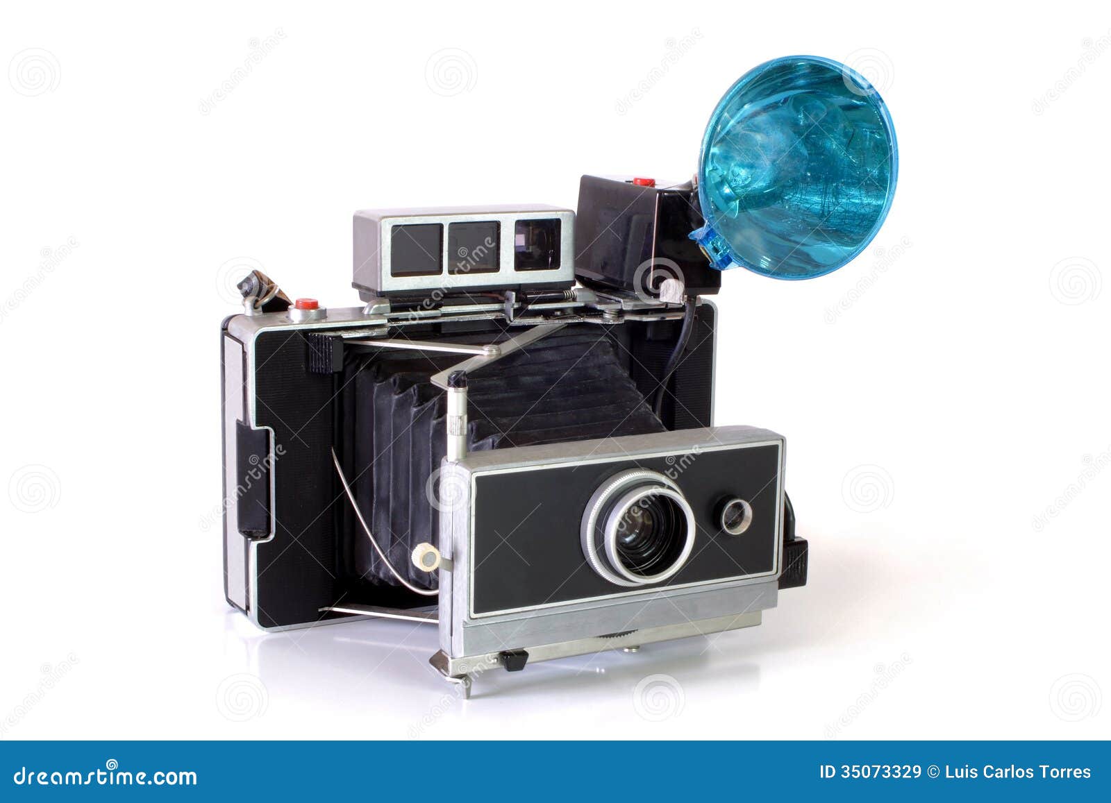 Antique Camera with Flash stock image. Image of white - 35073329