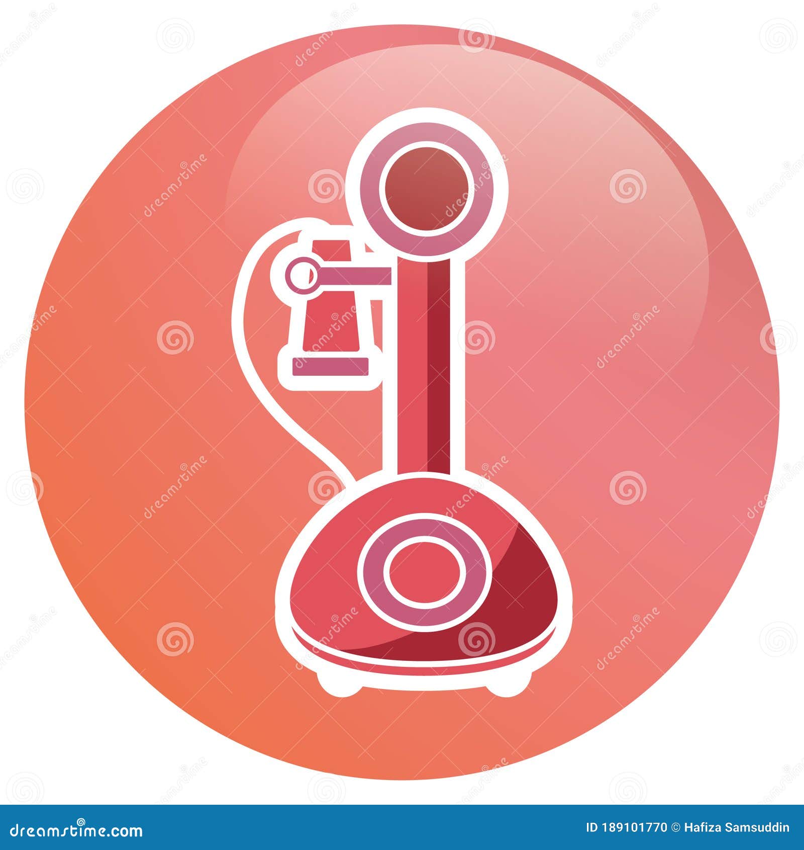 Antique Candlestick Telephone. Vector Illustration Decorative Design ...