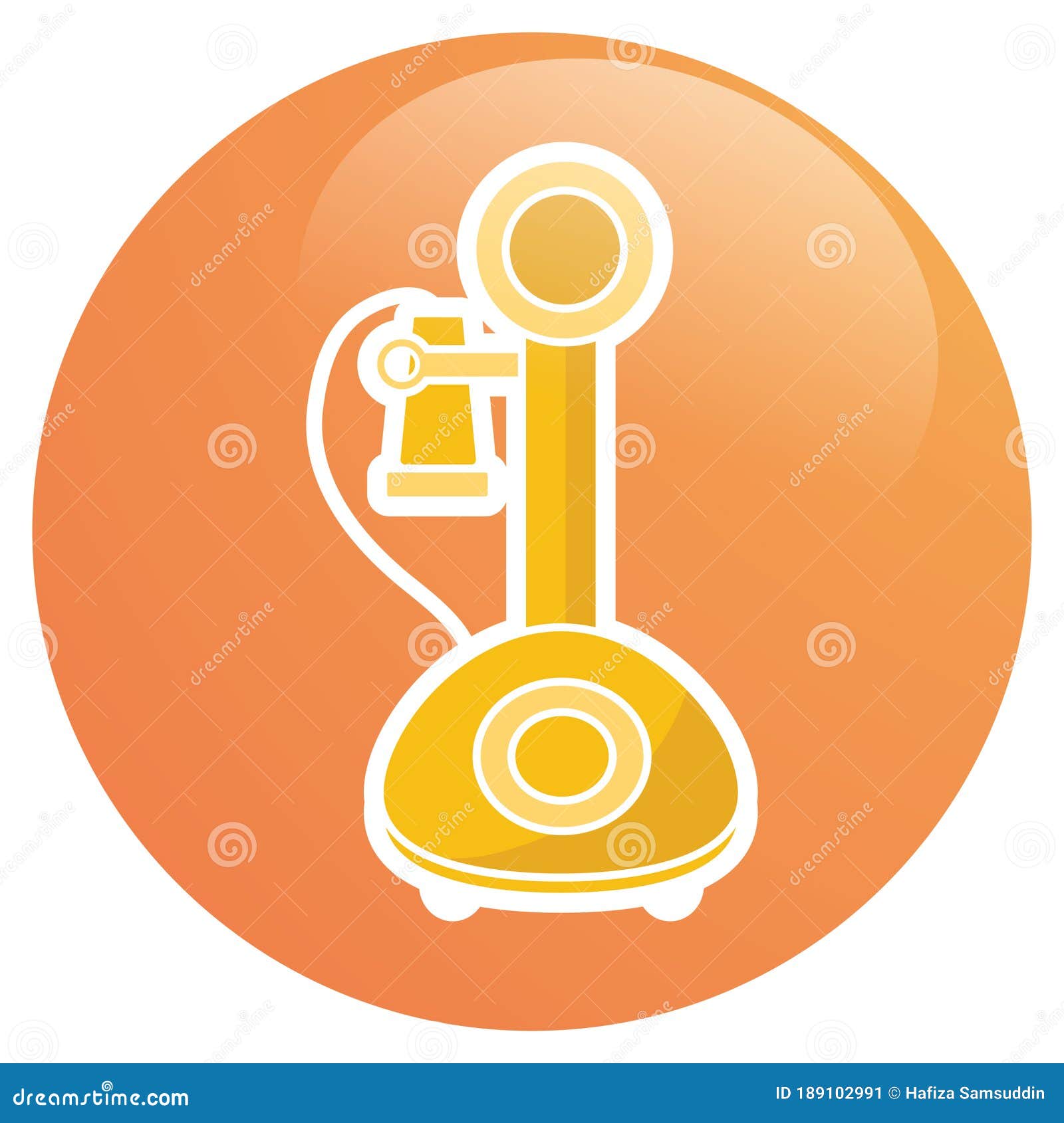 Antique Candlestick Telephone. Vector Illustration Decorative Design ...