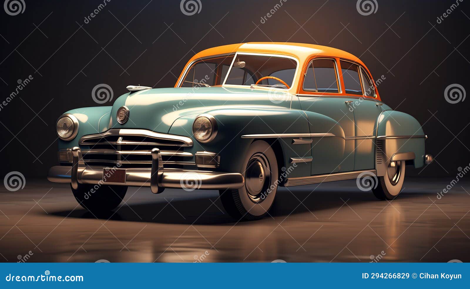 Antique Car on Solid Ground Iconic Beauty Stock Illustration ...