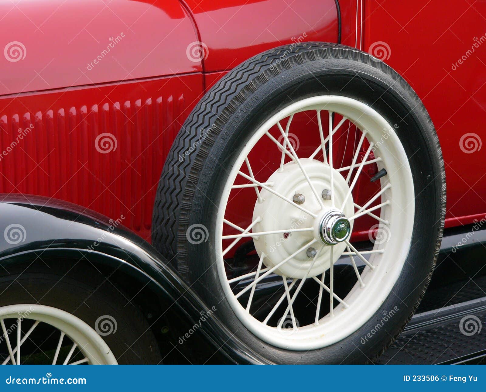 Antique car wheel stock photo. Image of classic, fender - 233506