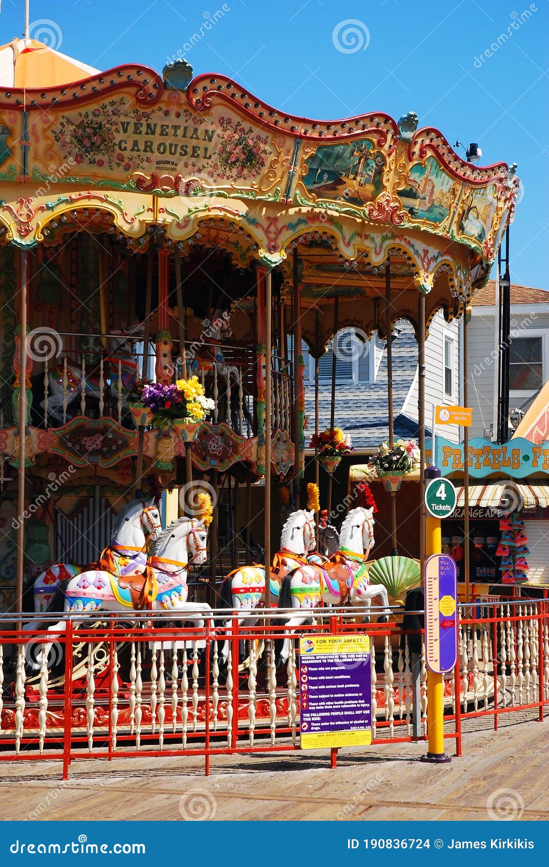 An antique carousel ride editorial stock image. Image of merry - 190836724