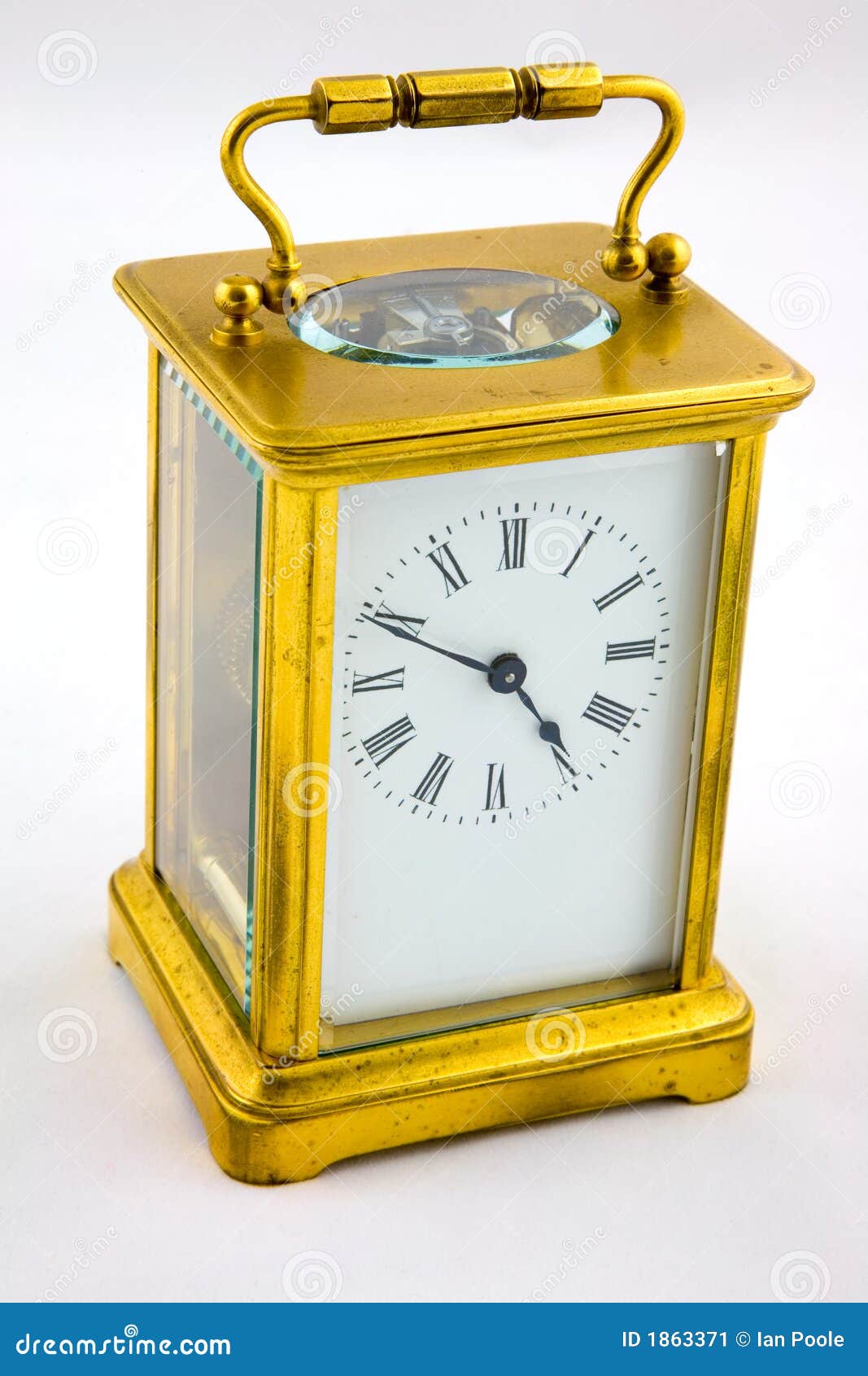 Antique carriage clock stock image. Image of cloack, face - 1863371