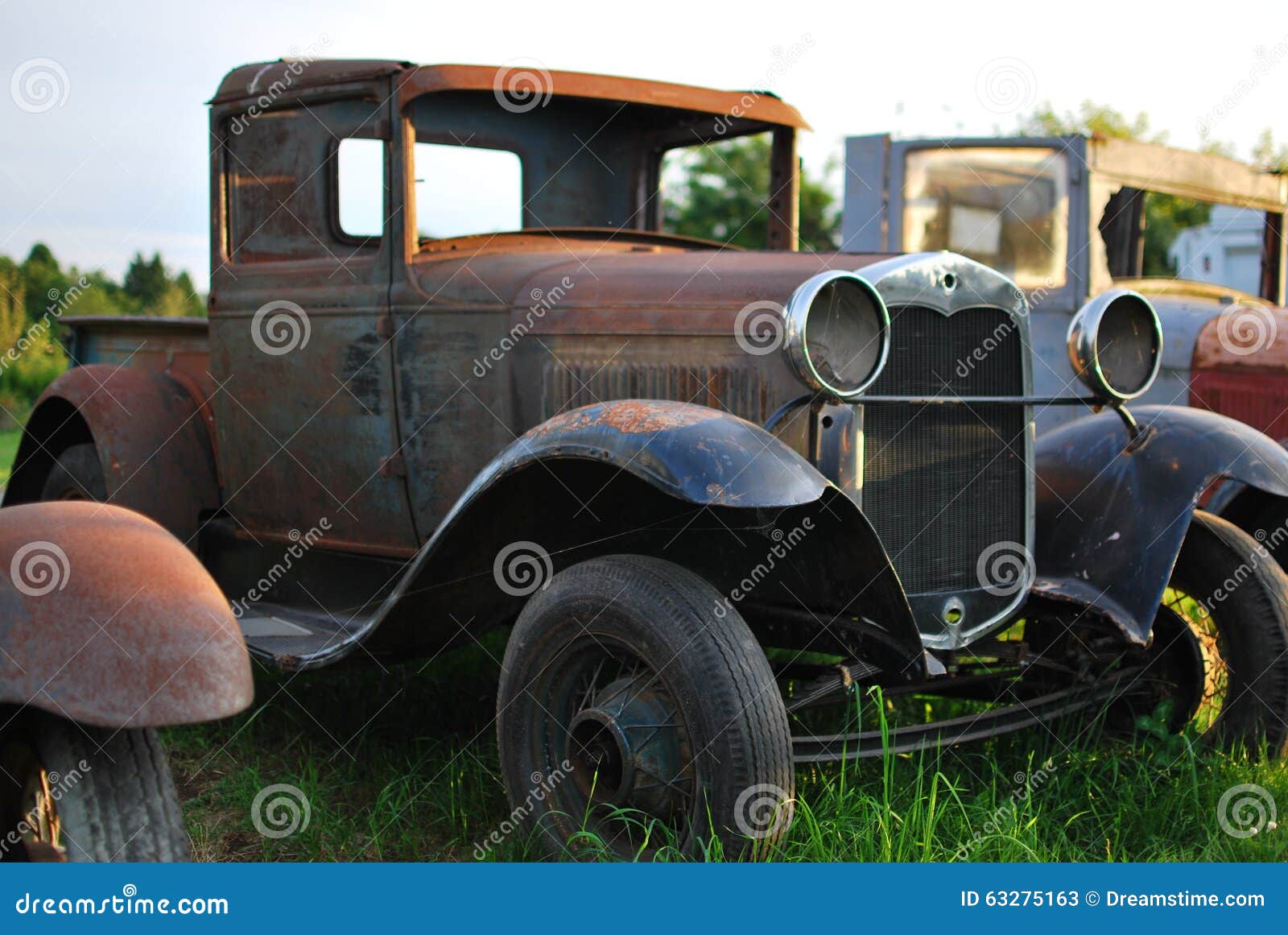 Antique Cars in the Field stock image. Image of rusty - 63275163