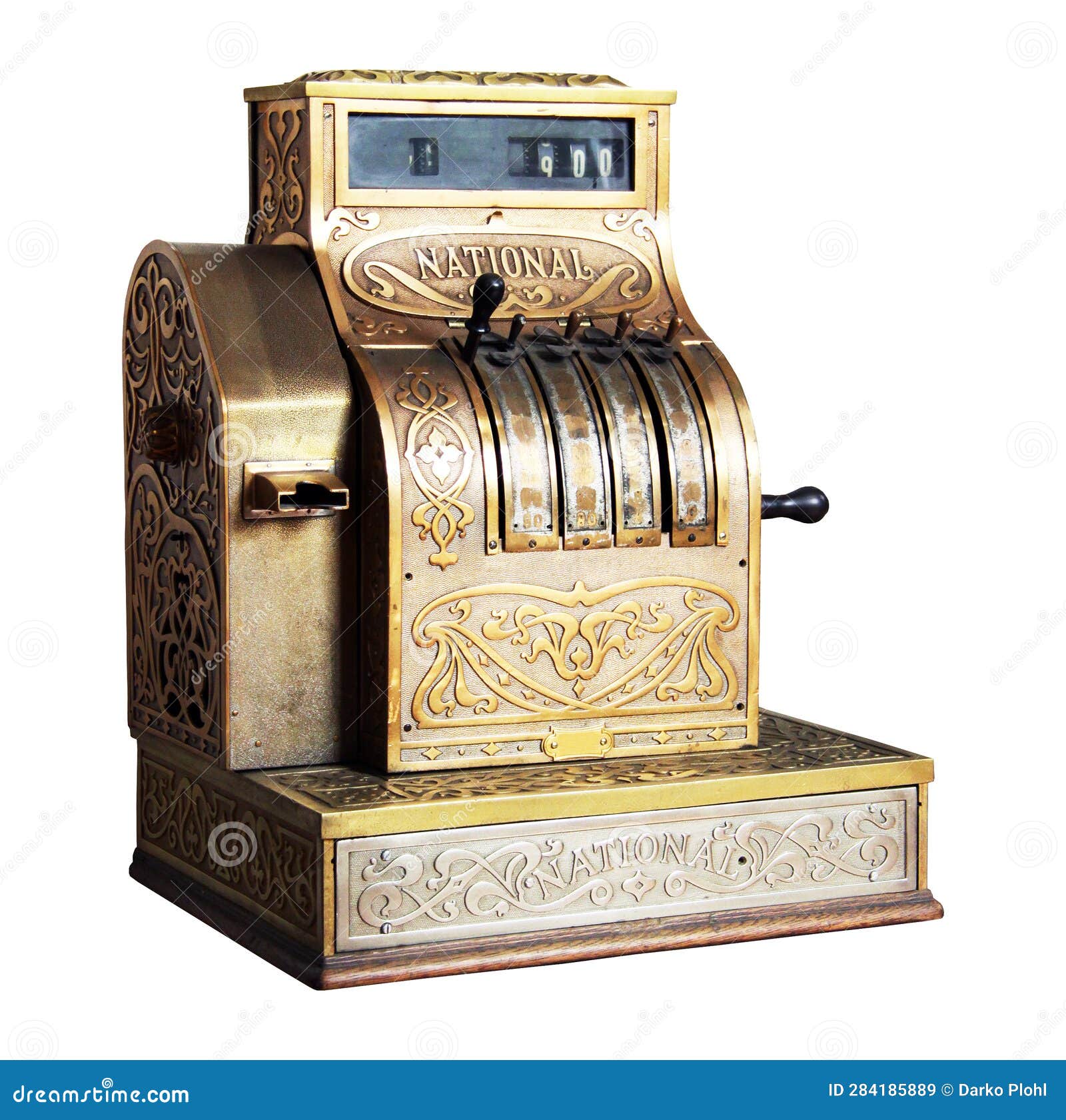 Antique Cash Register stock image. Image of cash, register - 284185889