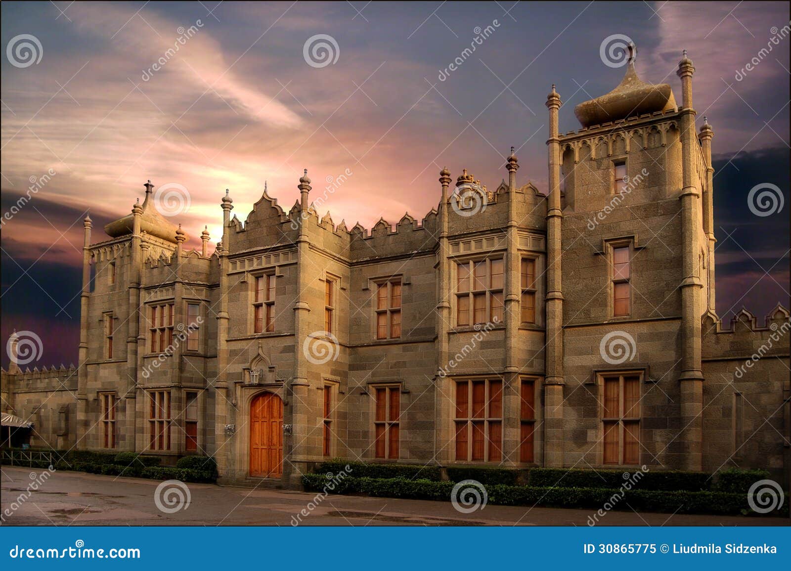 Antique castle stock image. Image of dainty, tower, gate - 30865775