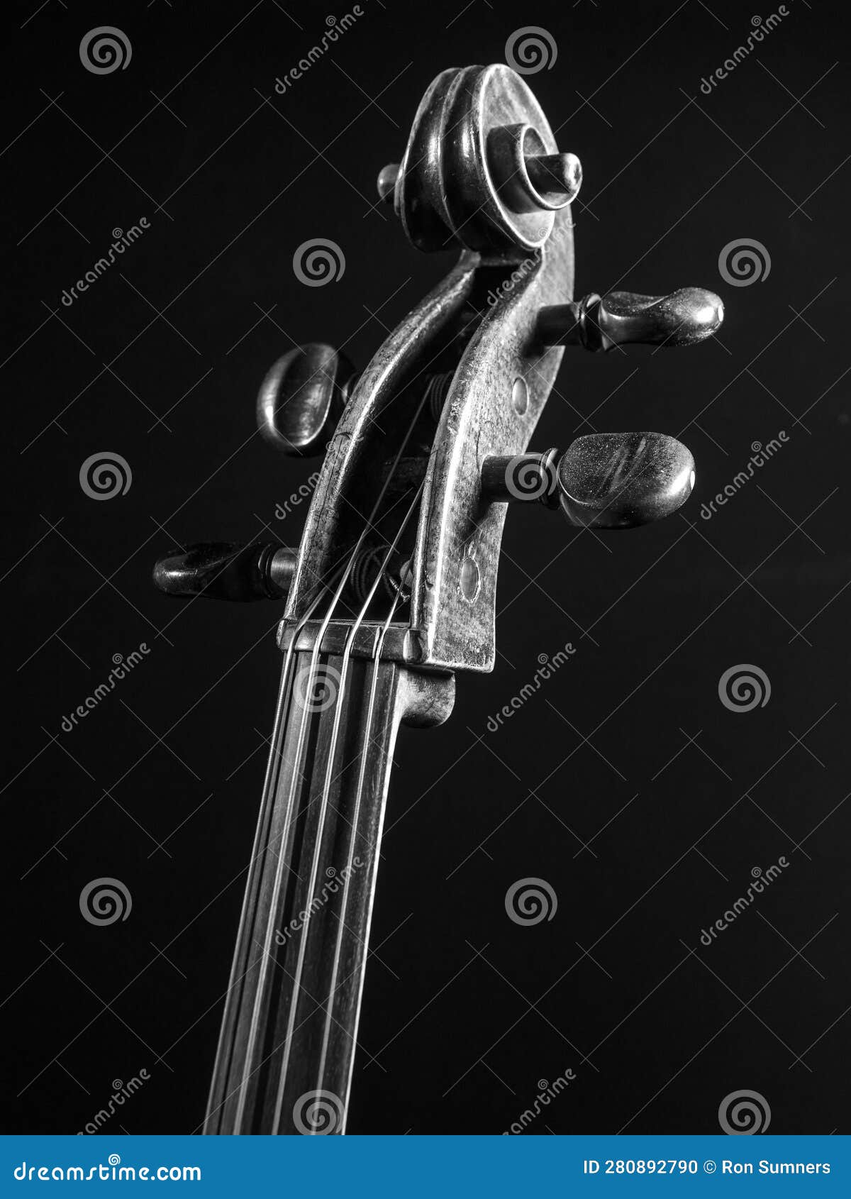 Antique Cello Scroll or Headstock Stock Photo - Image of music ...