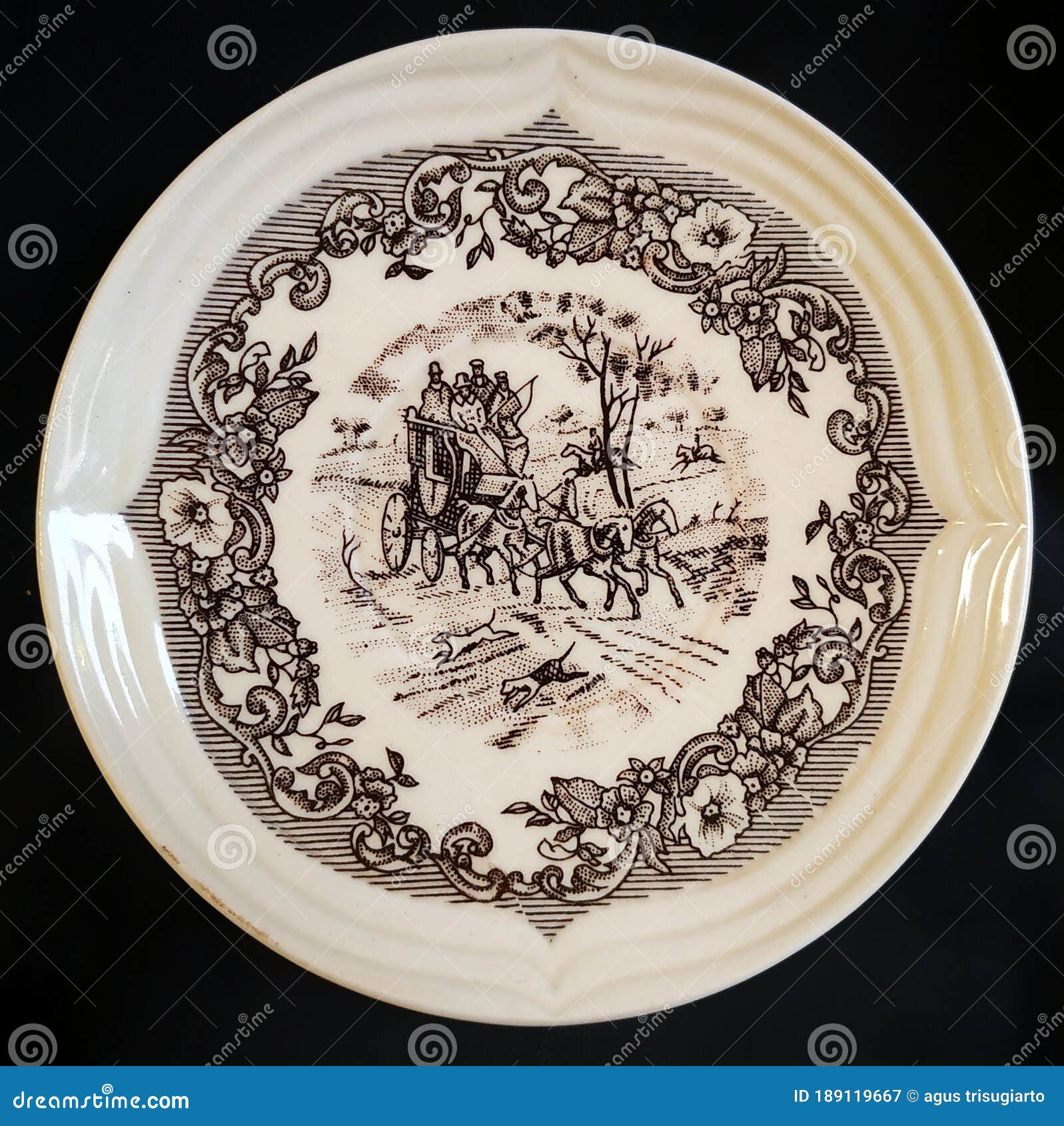 Antique Ceramic Plates with Very Beautiful Patterns Stock Image - Image ...
