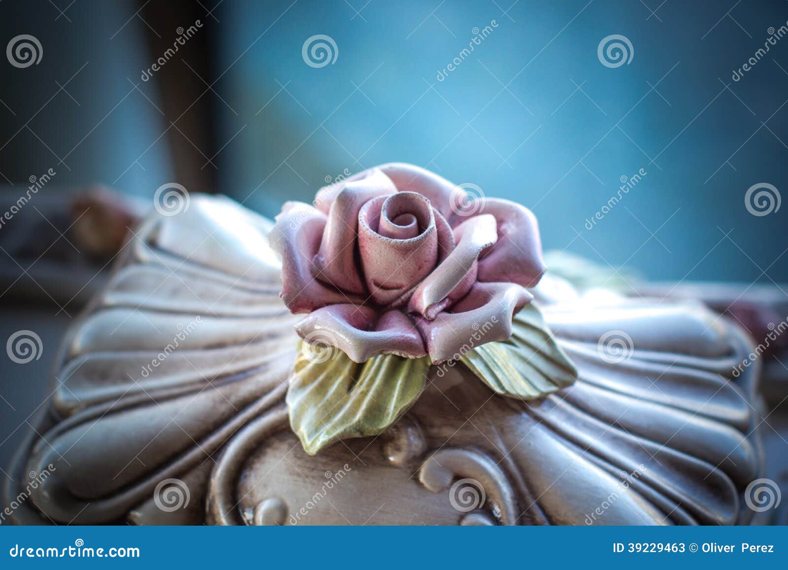 Antique ceramic rose stock image. Image of flower, smooth - 39229463