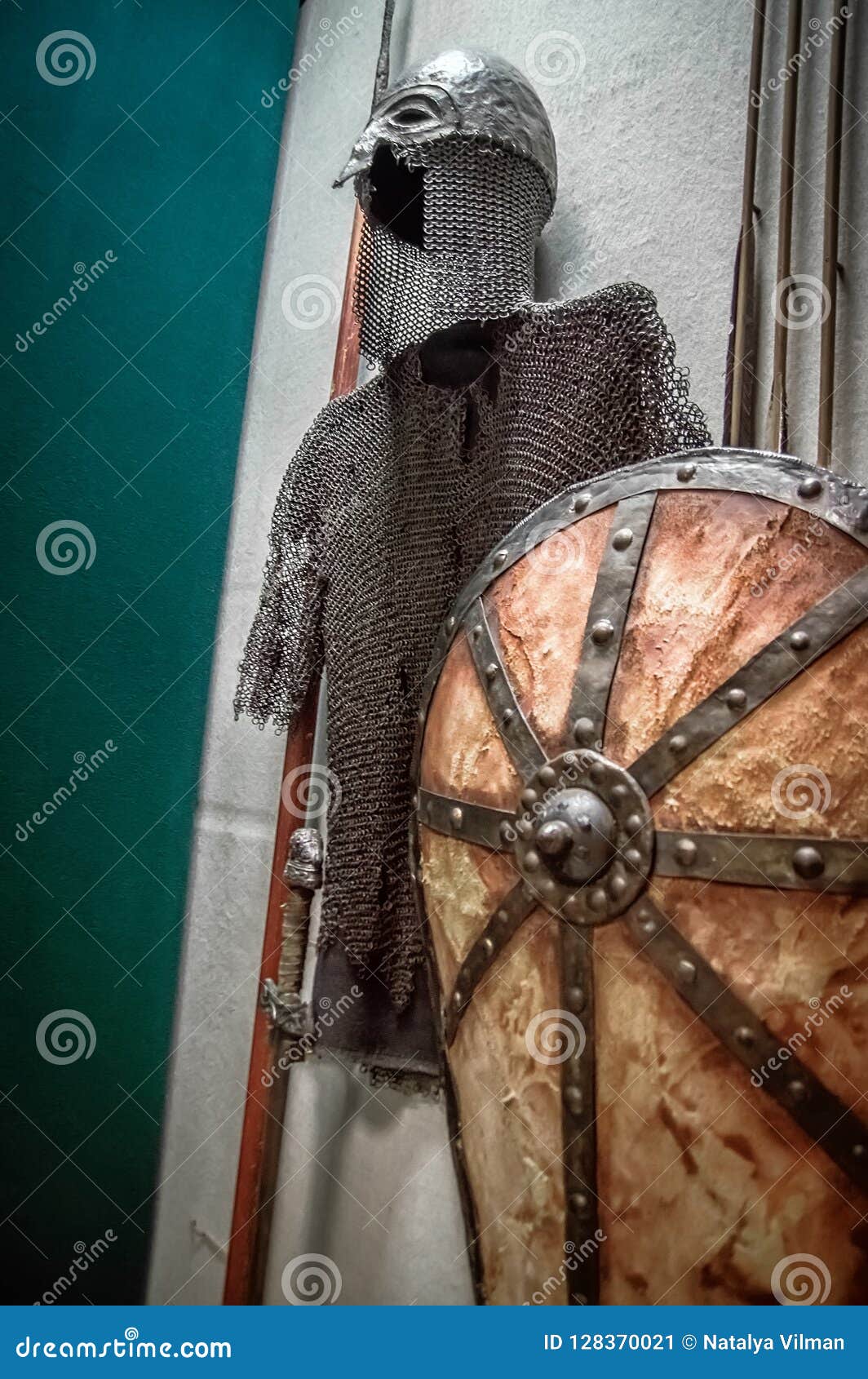 Antique Chainmail Hangs in the Museum. Stock Image - Image of ancient ...