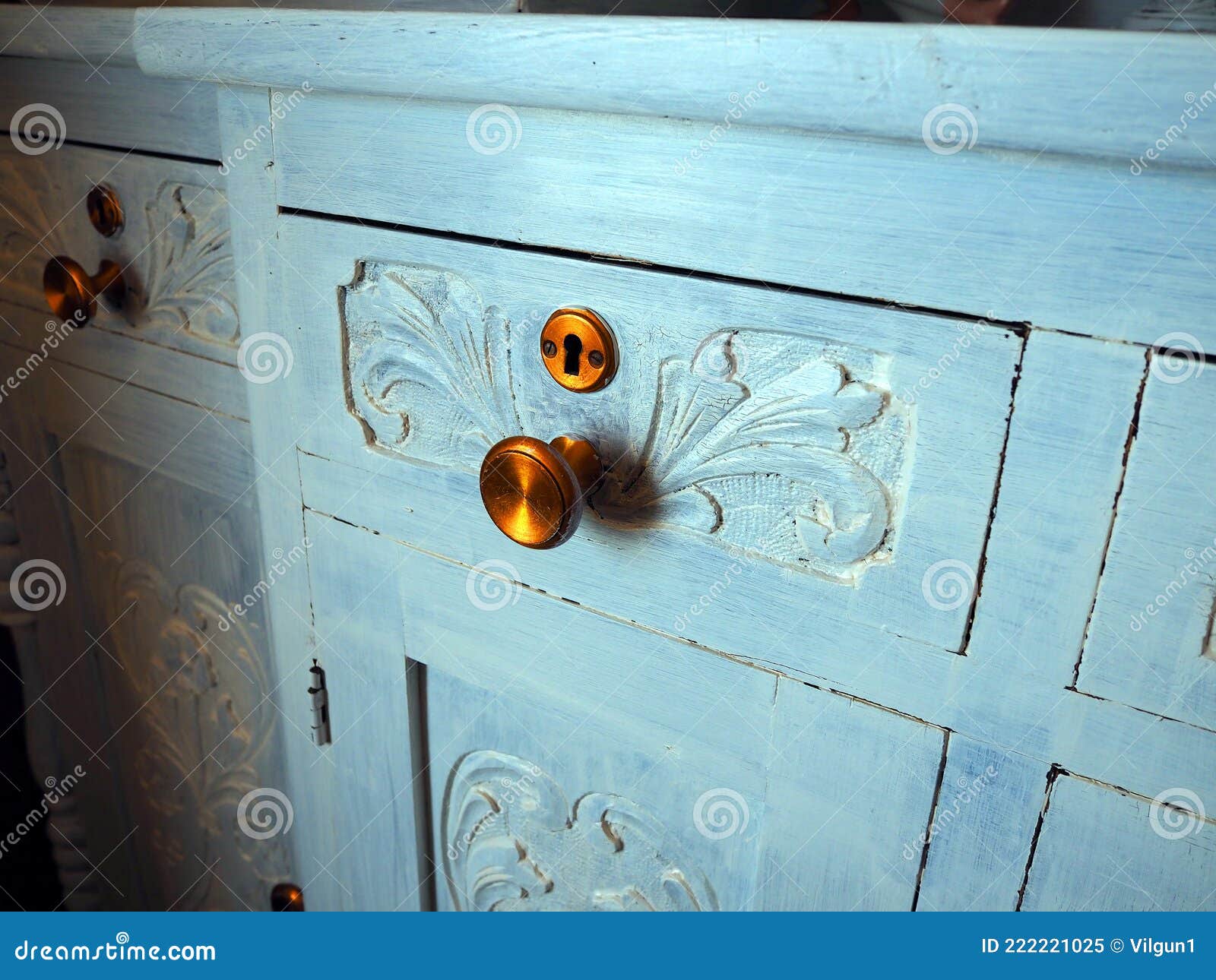 Antique Chest Of Drawers In The Interior Of The House Editorial Photo ...