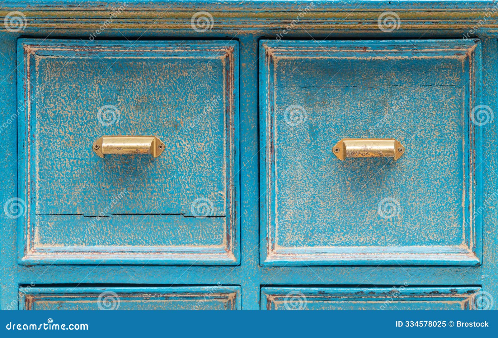 Antique Chest of Drawers with Retro Copper Handle Stock Image - Image ...