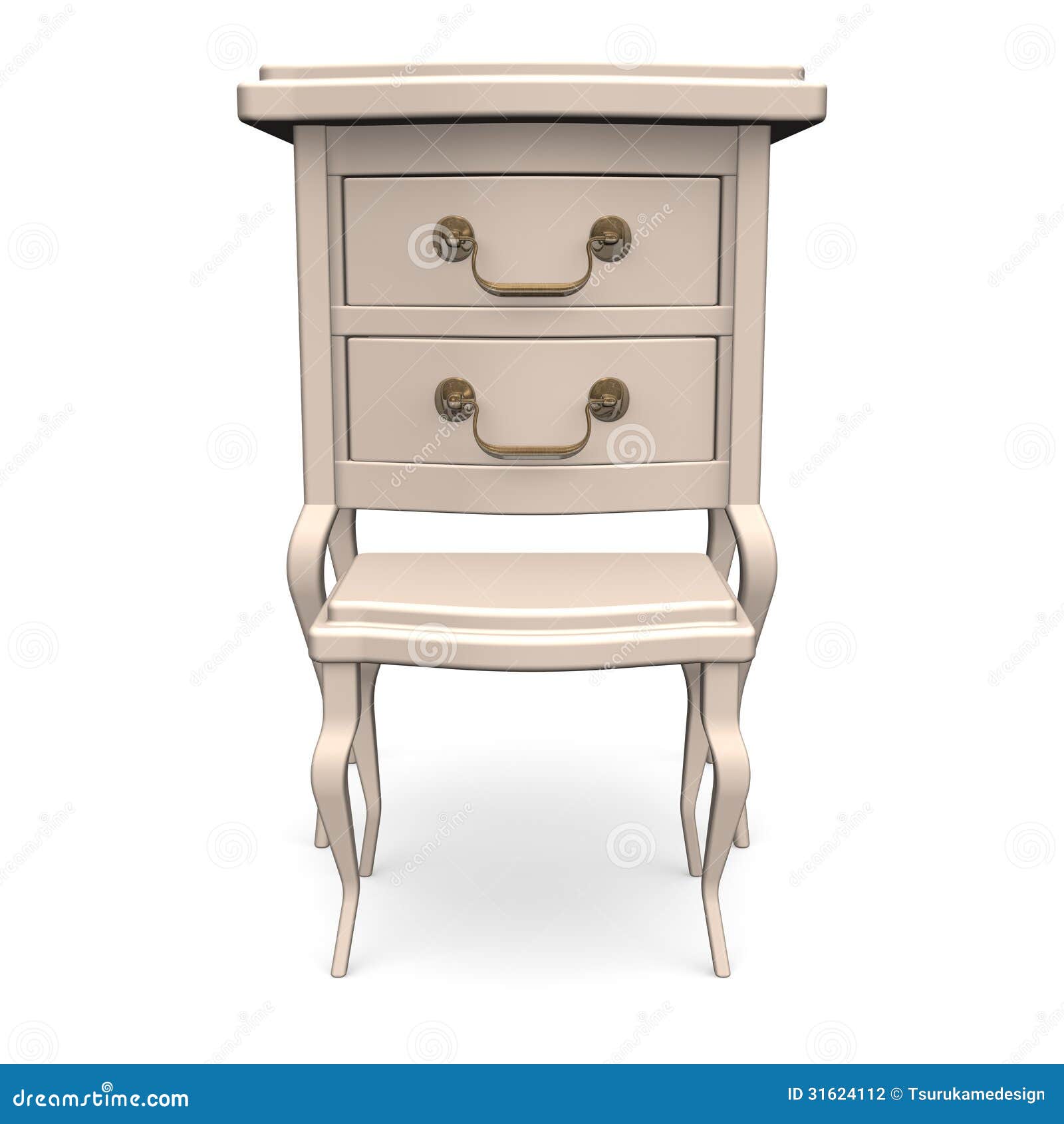 Antique Chest Front View stock illustration. Illustration of lovely ...