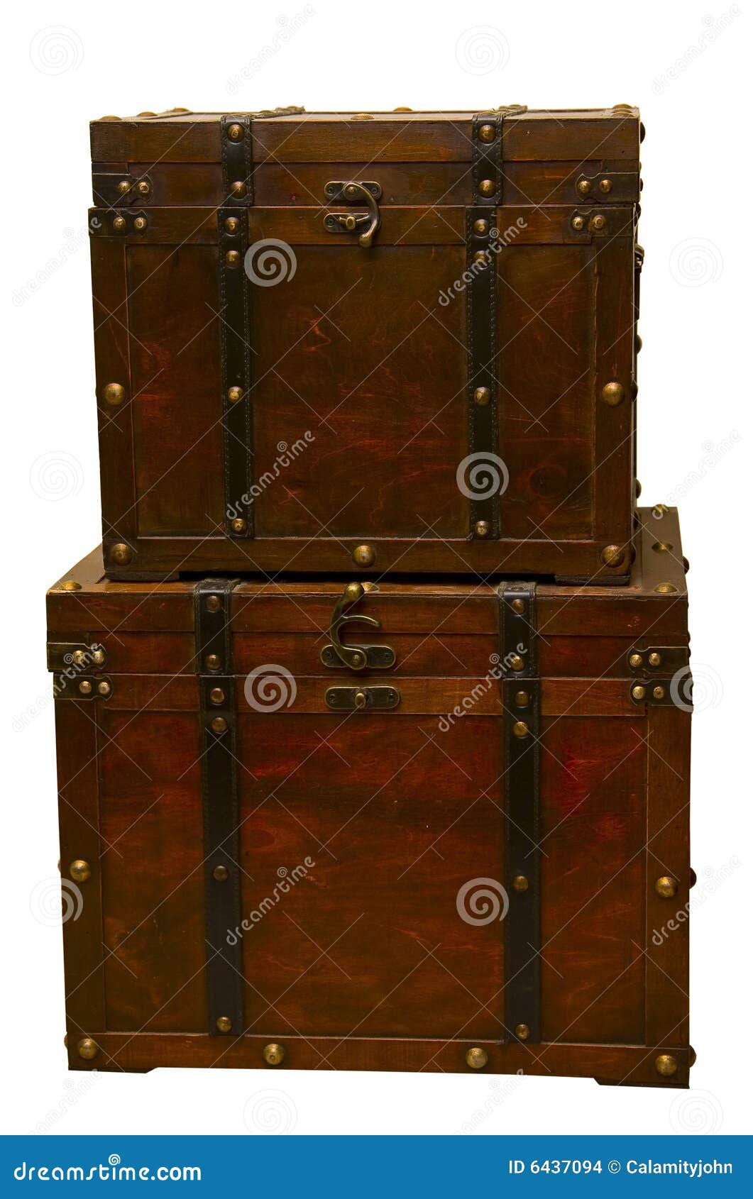 Antique Chests Stacked stock photo. Image of wooden, storage - 6437094