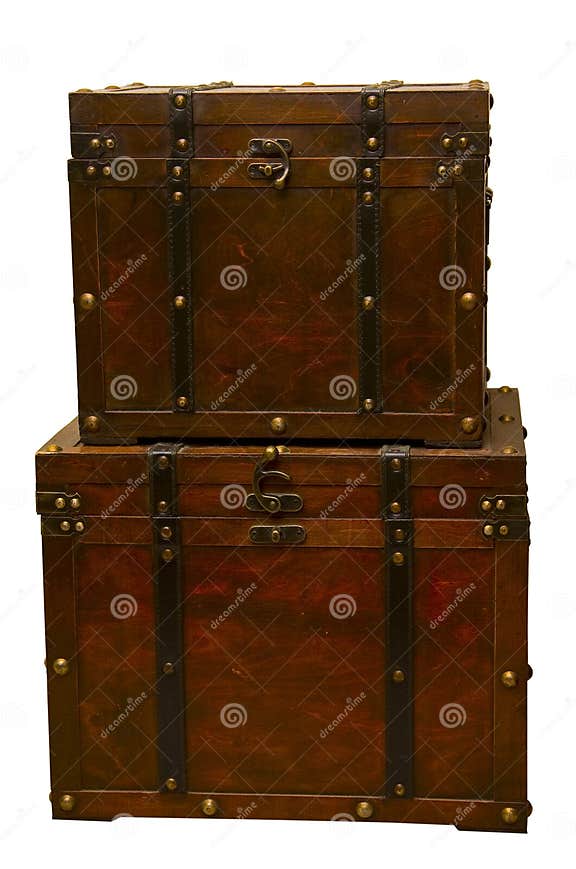Antique Chests Stacked stock photo. Image of wooden, storage - 6437094