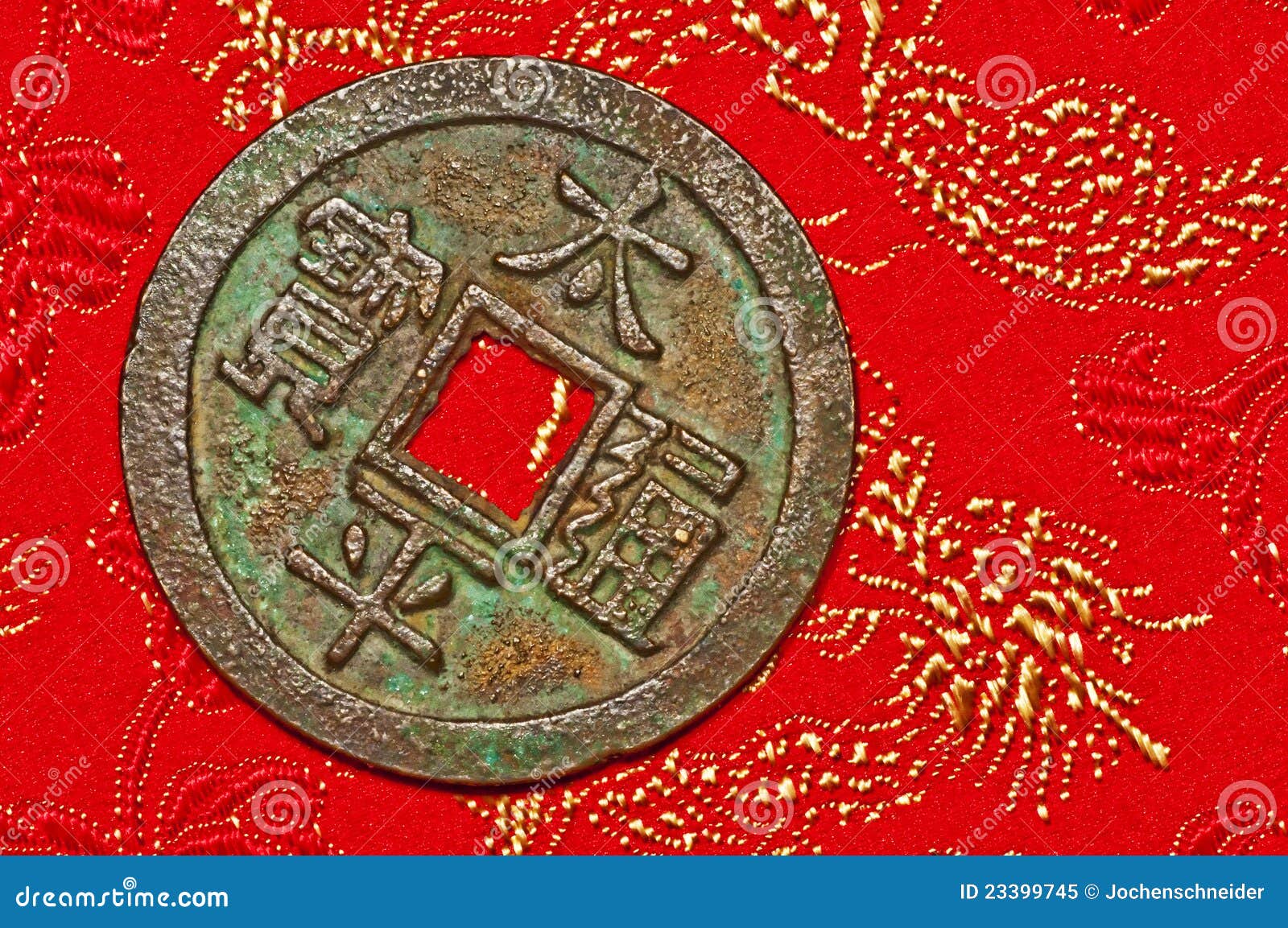 Antique chinese coin stock image. Image of money, macro - 23399745