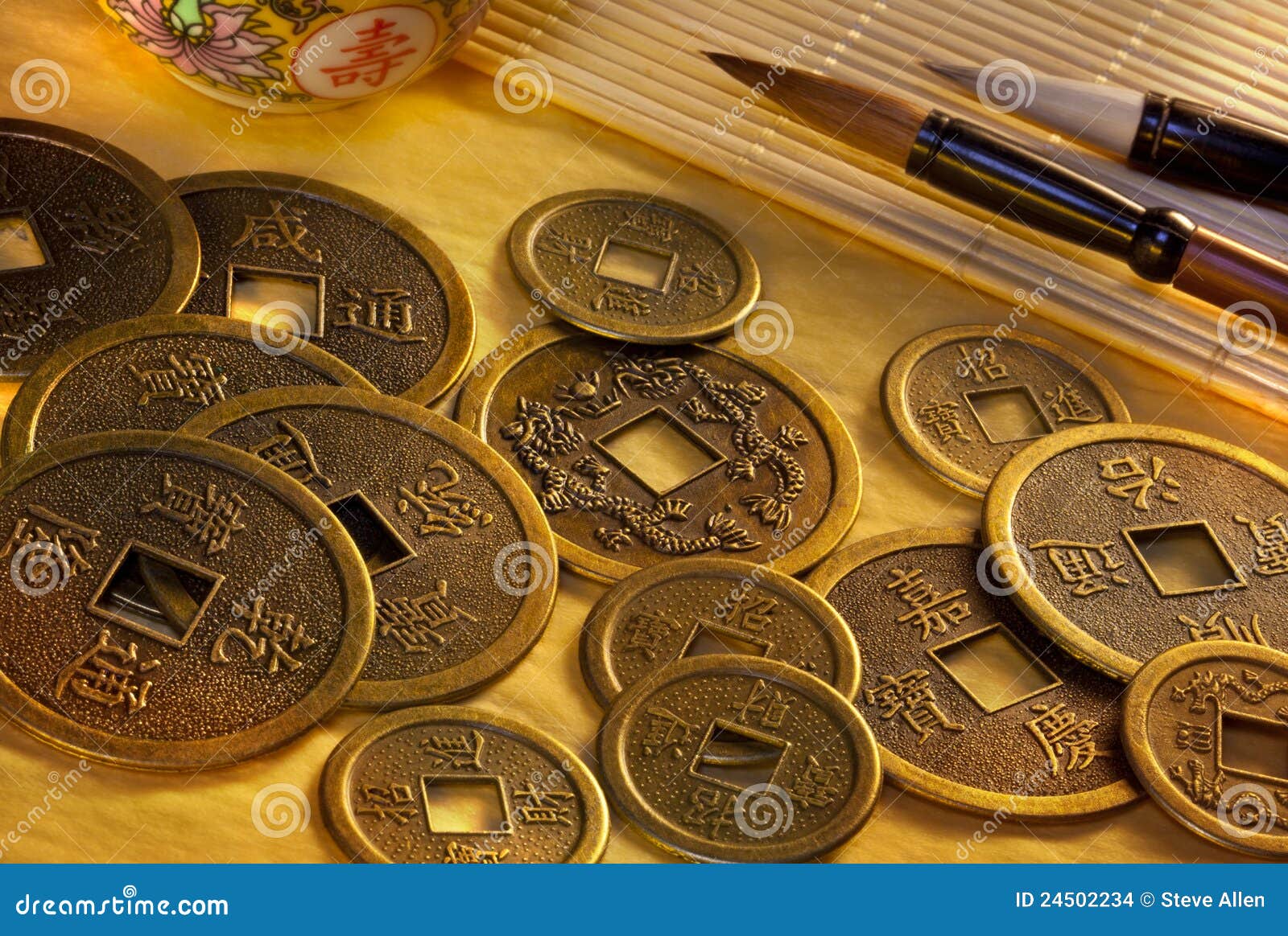 Antique Chinese Coins - Beijing - China Stock Photo - Image of ...