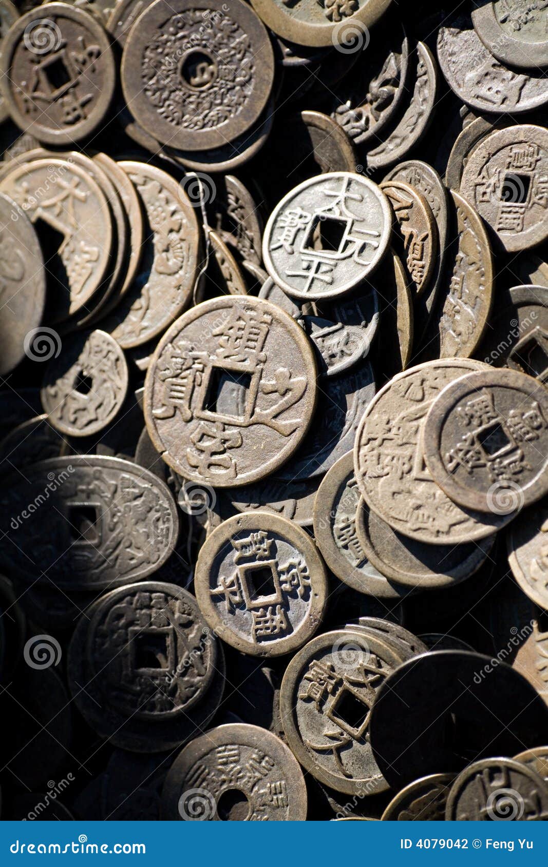 Antique chinese money stock photo. Image of bronze, metal - 4079042