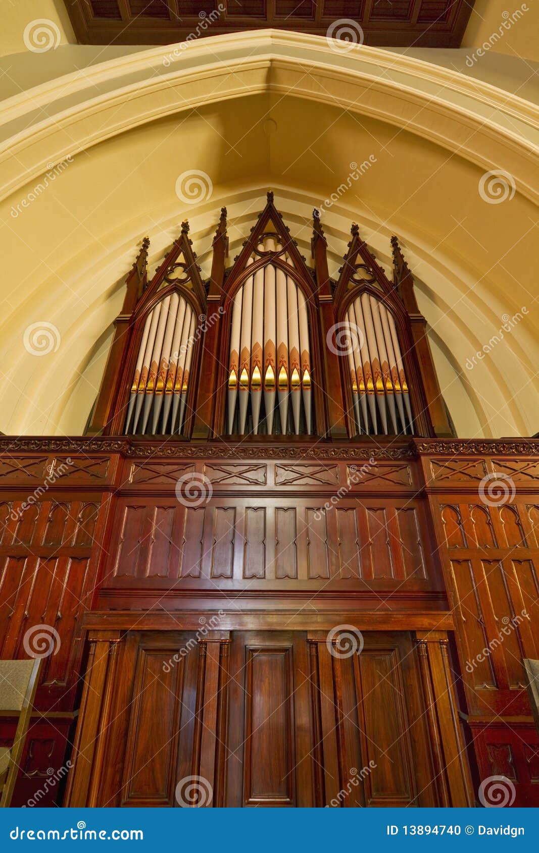Antique Church Pipe Organ stock photo. Image of panel - 13894740