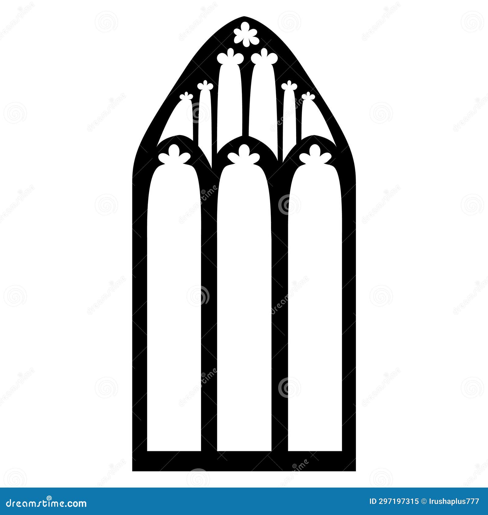 Antique Classic Elegant Window Frame Pattern. Black Vector Silhouette ...