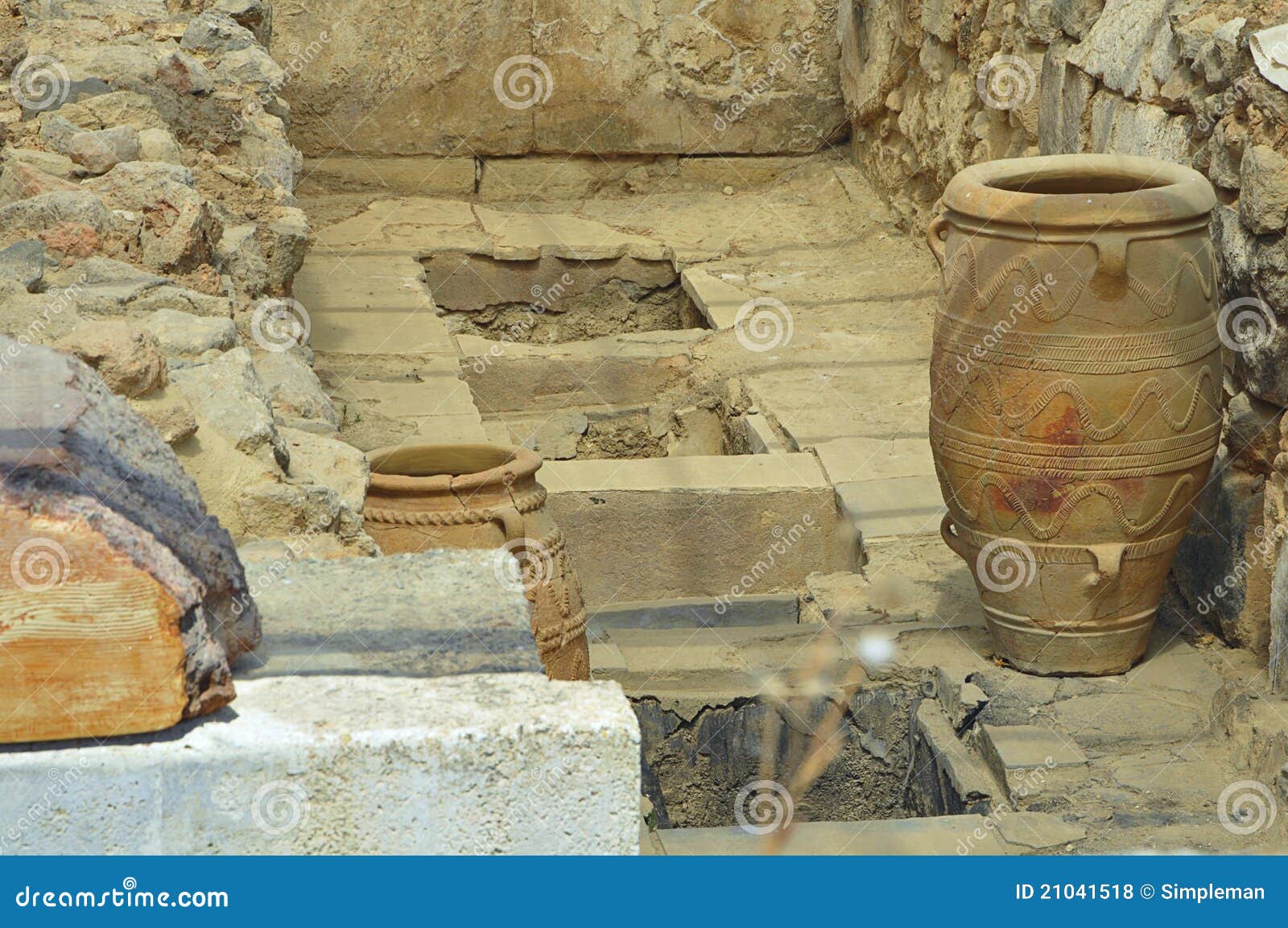 Antique clay jars stock photo. Image of clay, archaeology - 21041518