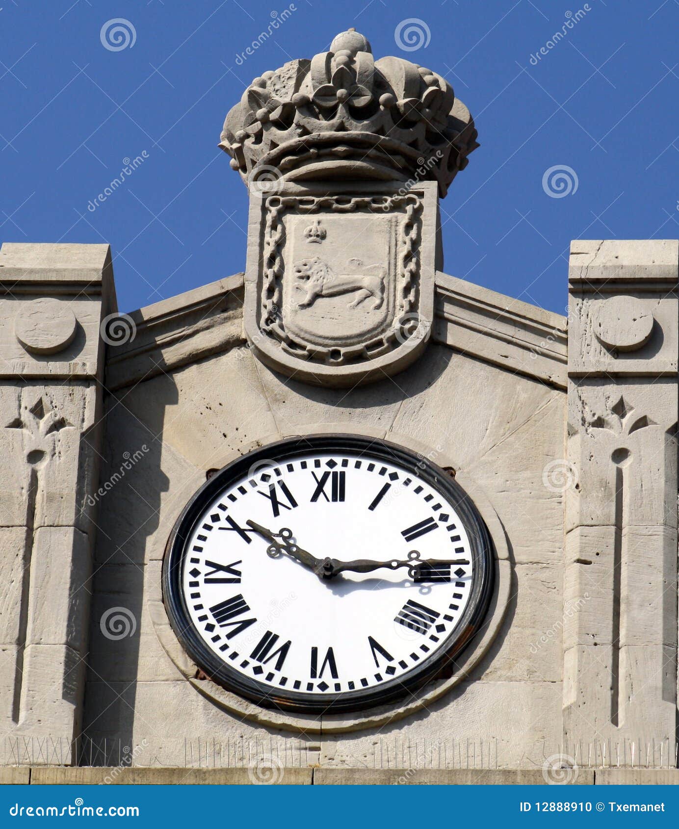 Antique clock. stock photo. Image of time, clock, pamplona - 12888910