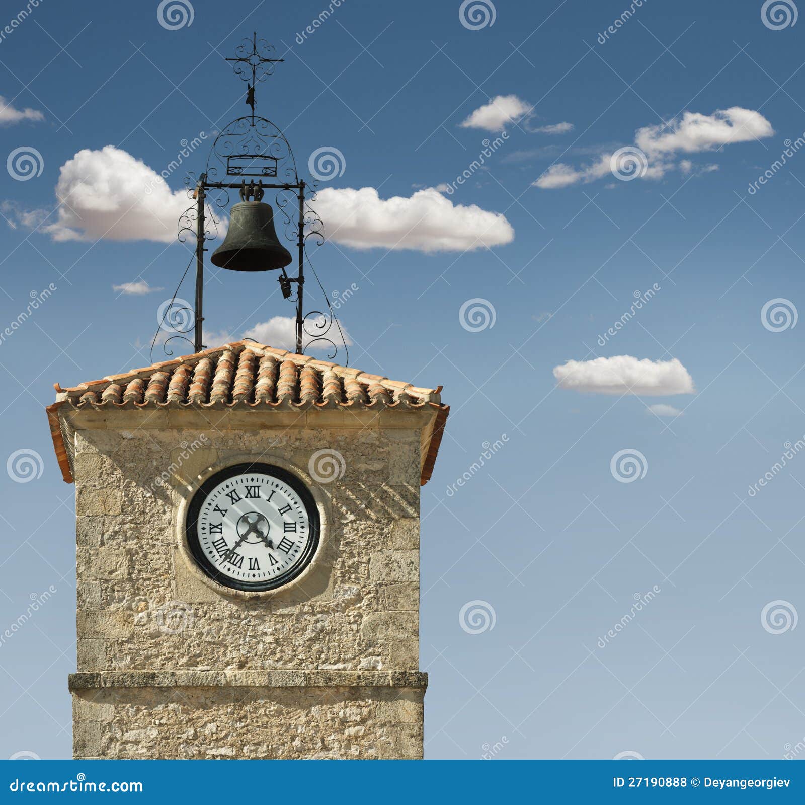 Antique Clock on a Building Stock Photo - Image of building, clock ...