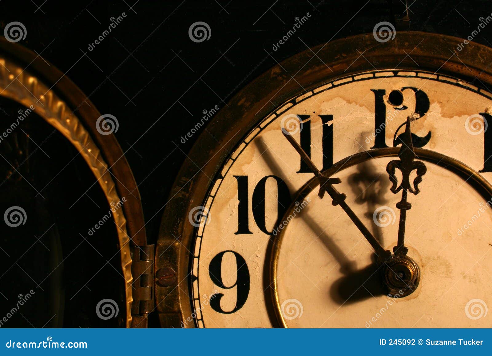 Vintage Clock Face Abstract Time Theme Background Stock