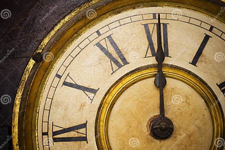 Antique Clock Face stock image. Image of hours, sepia - 3998247