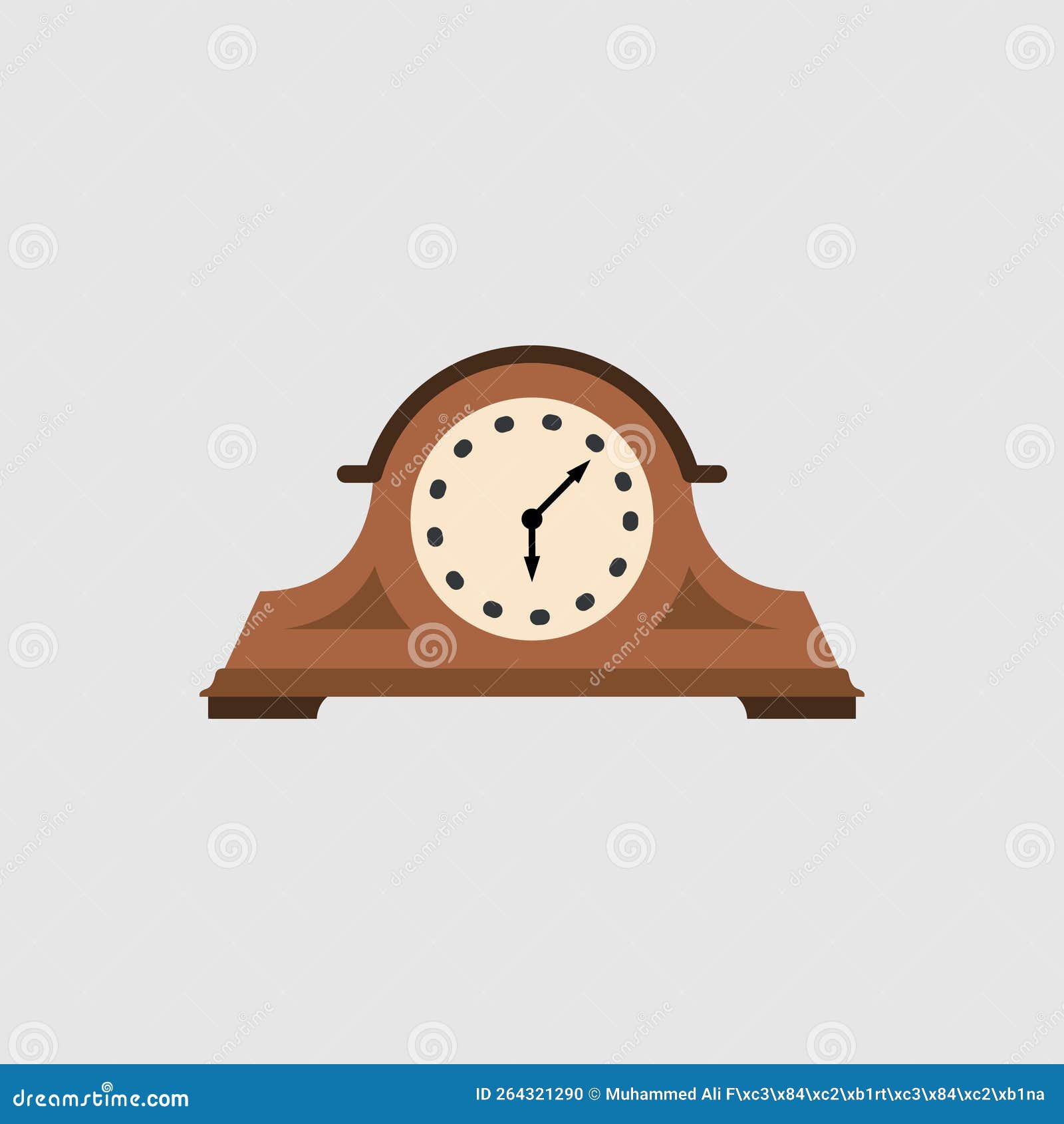 Antique Clock Icon, Antique, Flat Style. - Vector Stock Vector ...