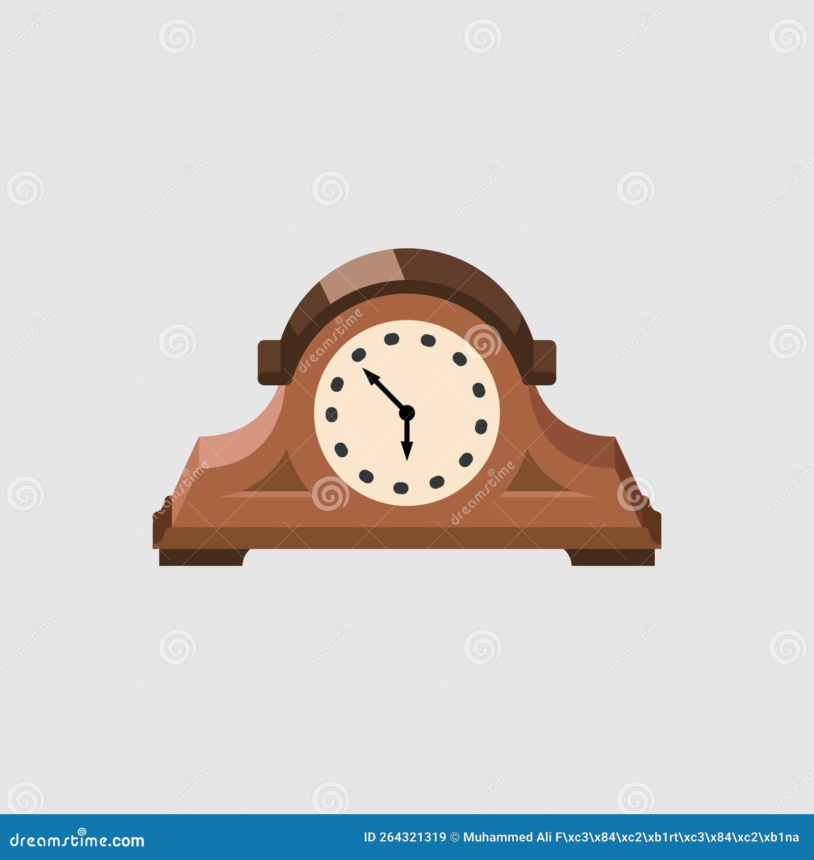 Antique Clock Icon, Antique, Flat Style. - Vector Stock Vector ...