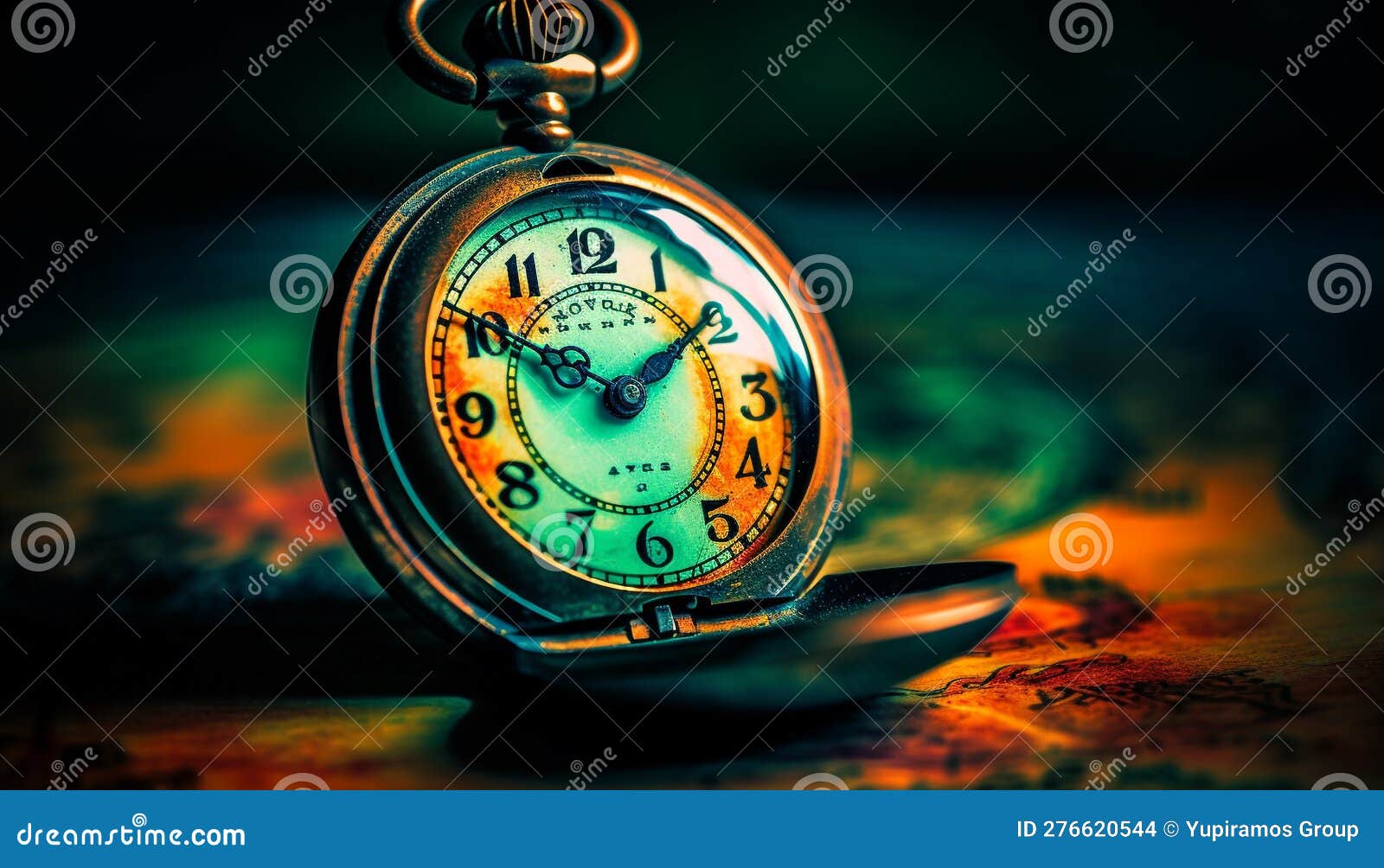 Antique Clock Minute Hand Nears Midnight Countdown Generated by AI ...