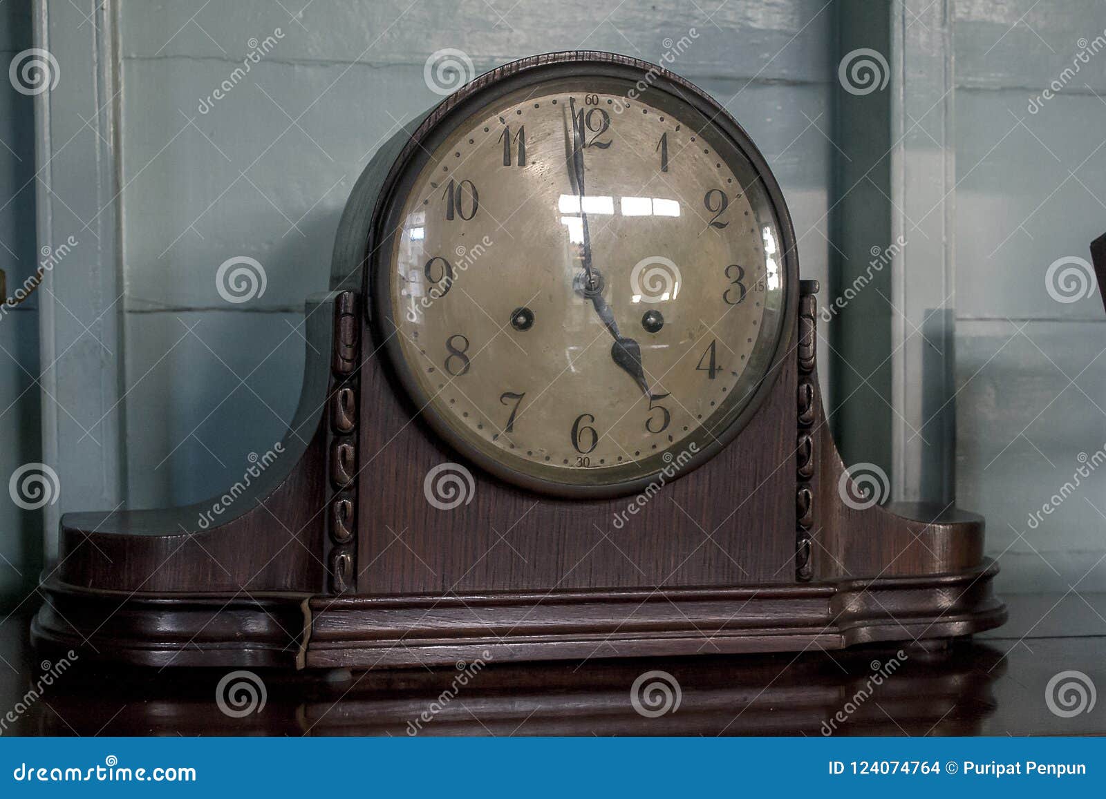 Ancient Clock is on the Table Stock Photo - Image of grandfather ...