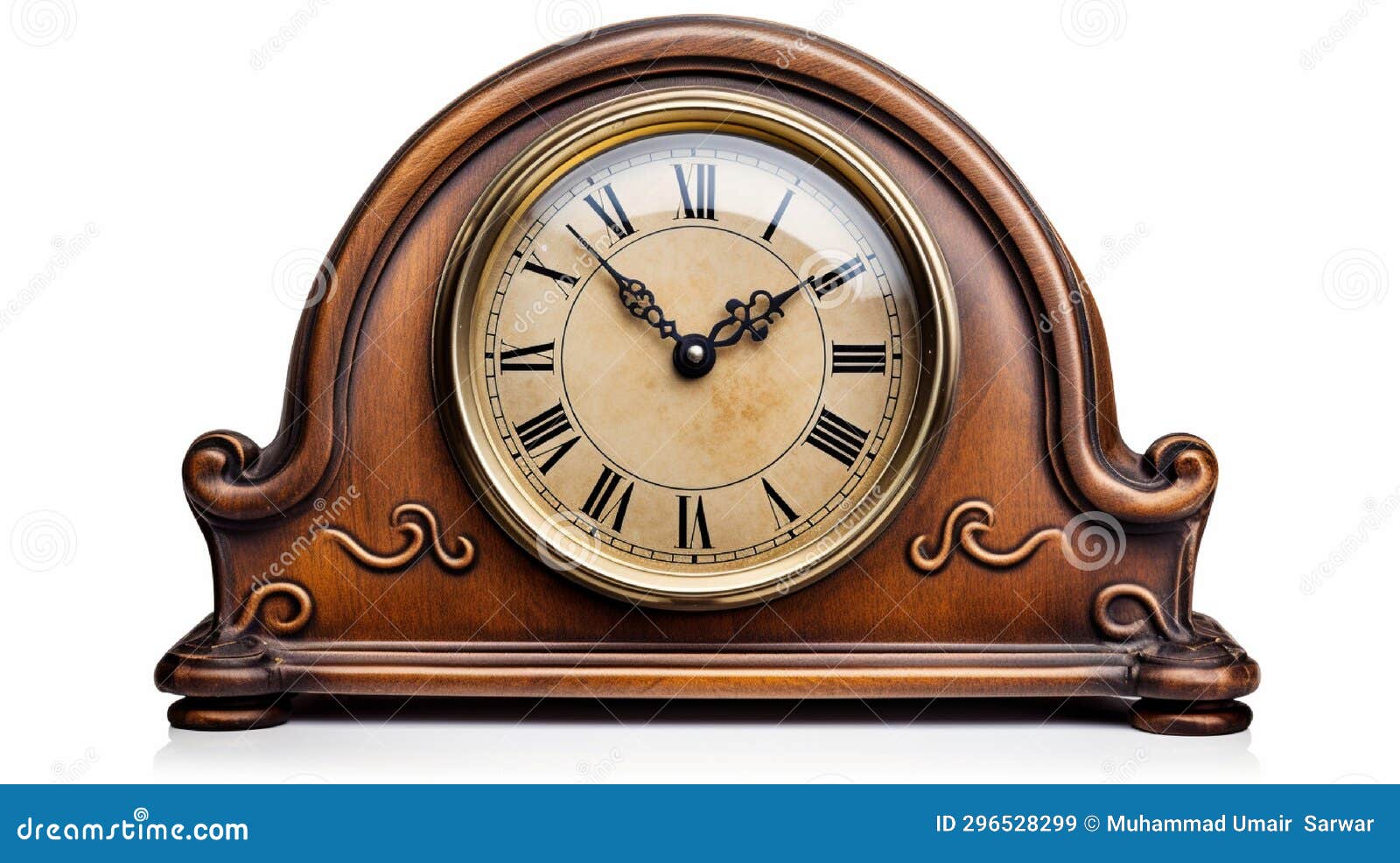 Antique Clock on White Background Generated by AI Tool Stock ...