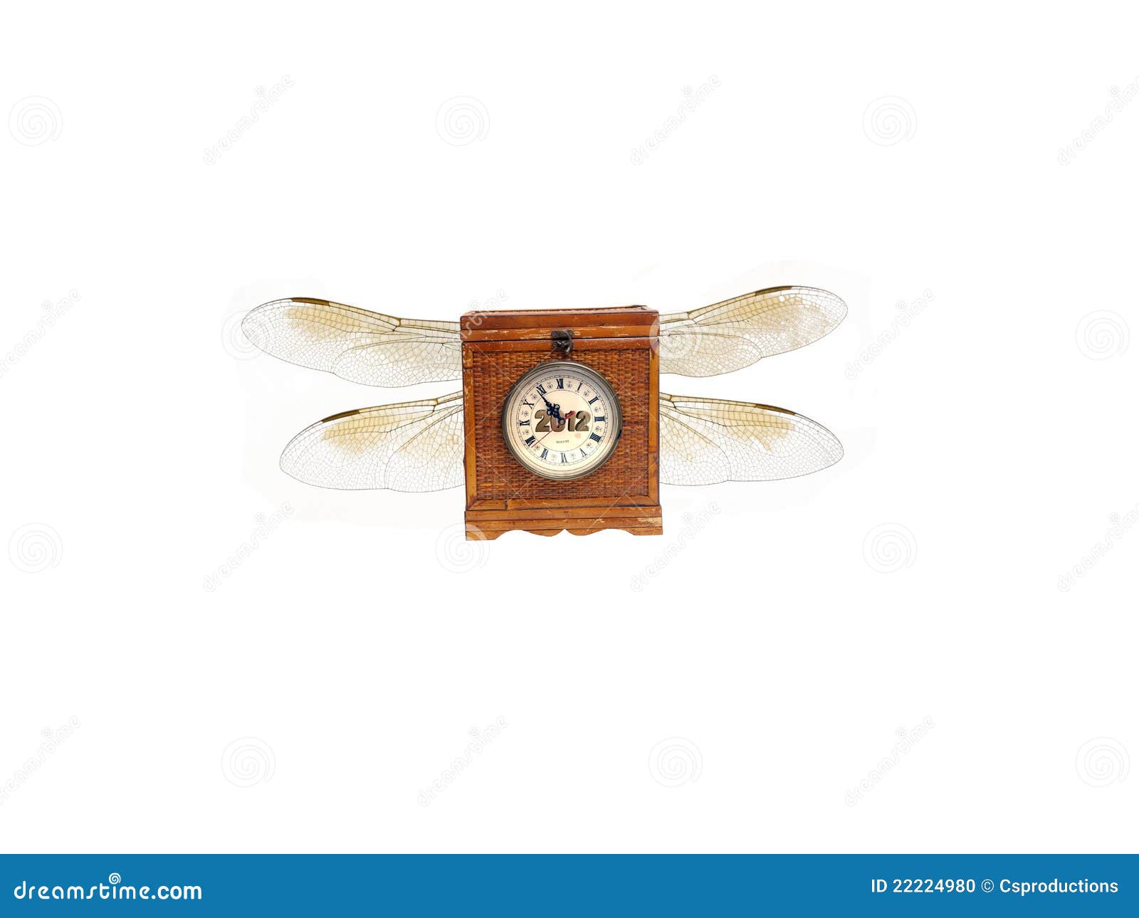 Antique Clock with Wings stock photo. Image of face, surreal - 22224980