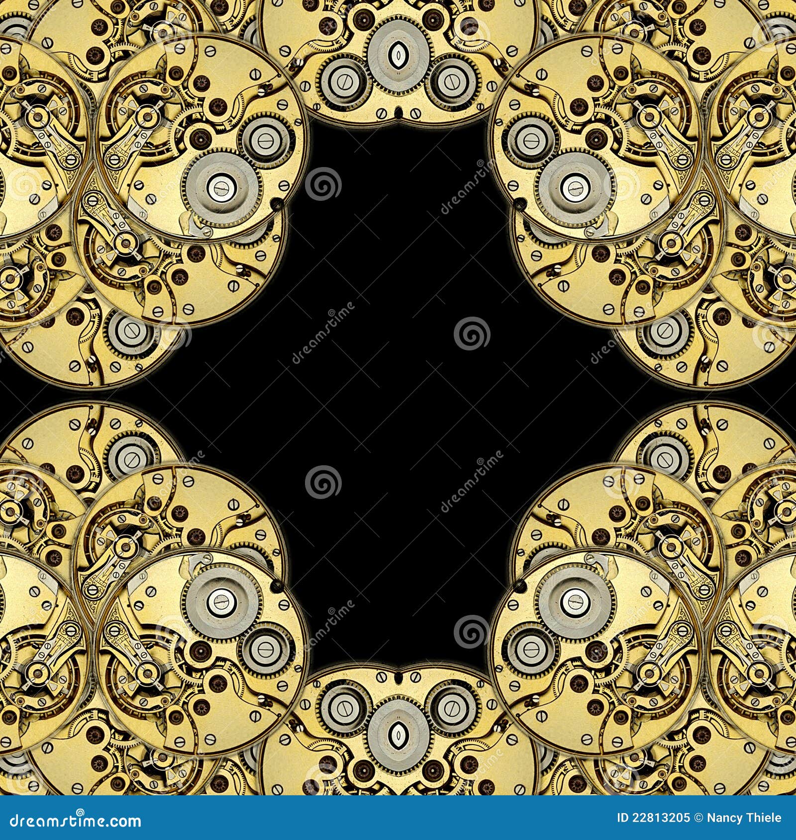 Antique Clockworks Abstract Background Stock Illustration ...