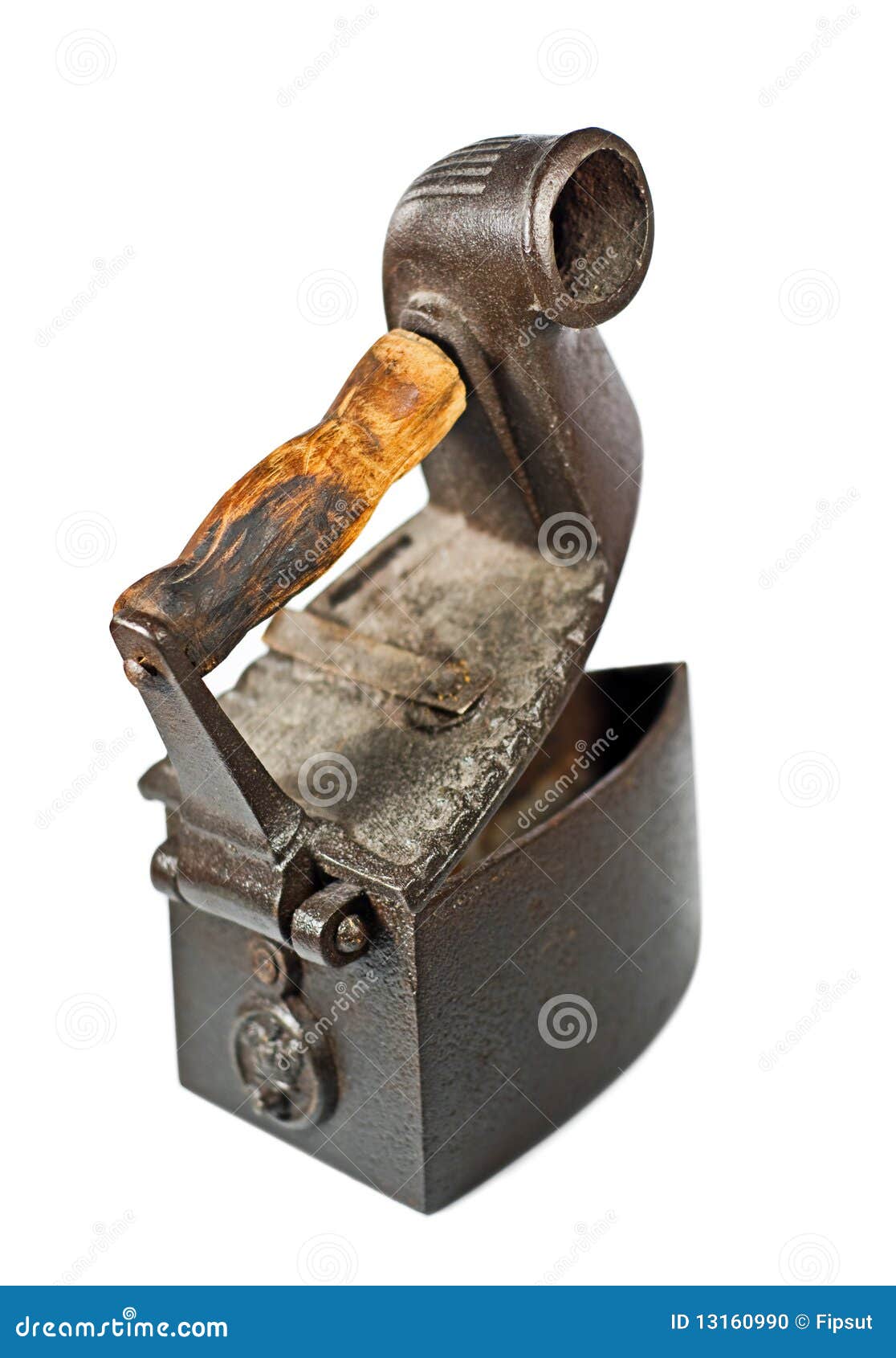 Antique Coal Iron on White stock photo. Image of fashioned - 13160990